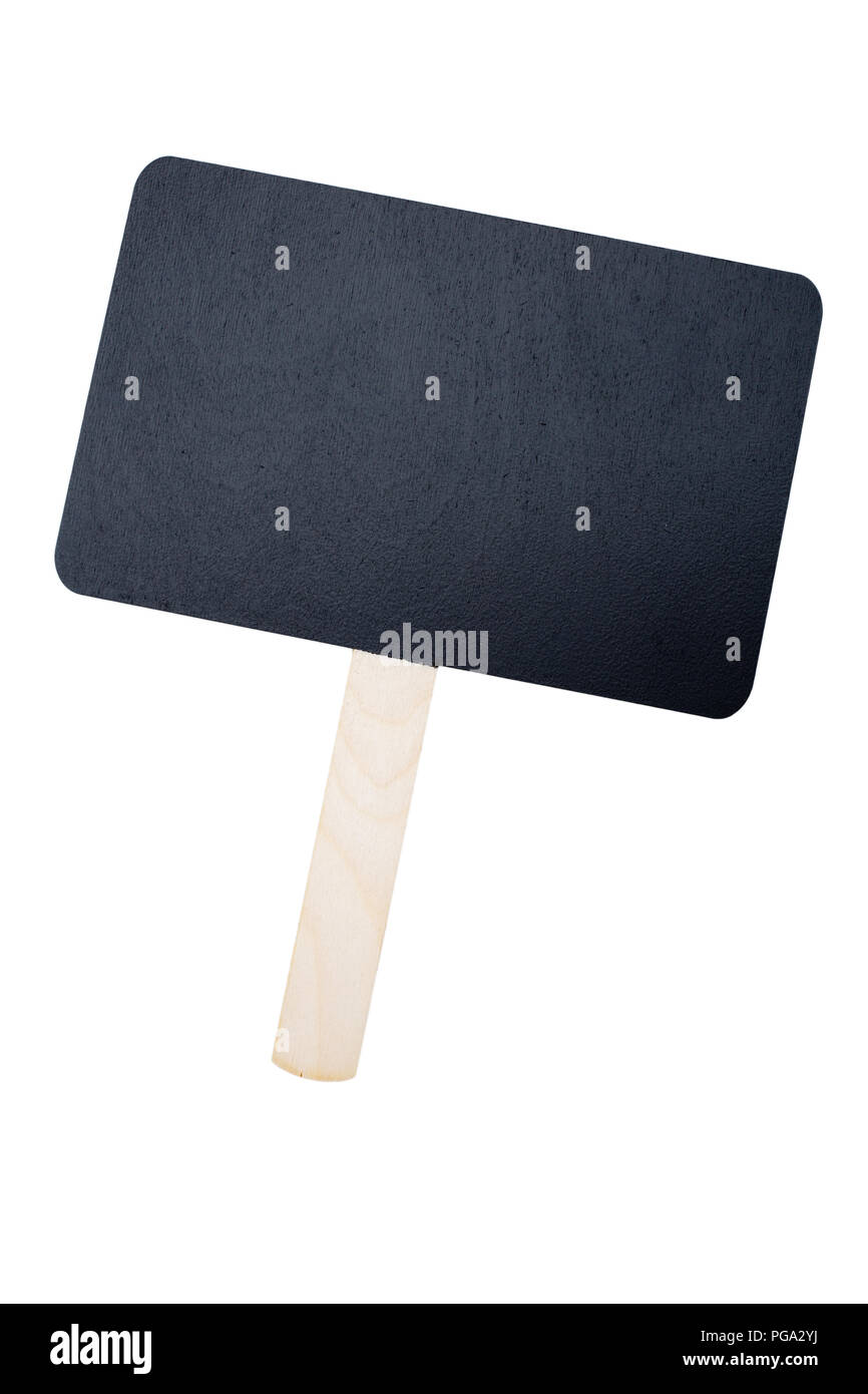 Empty black chalkboard with handle Stock Photo - Alamy