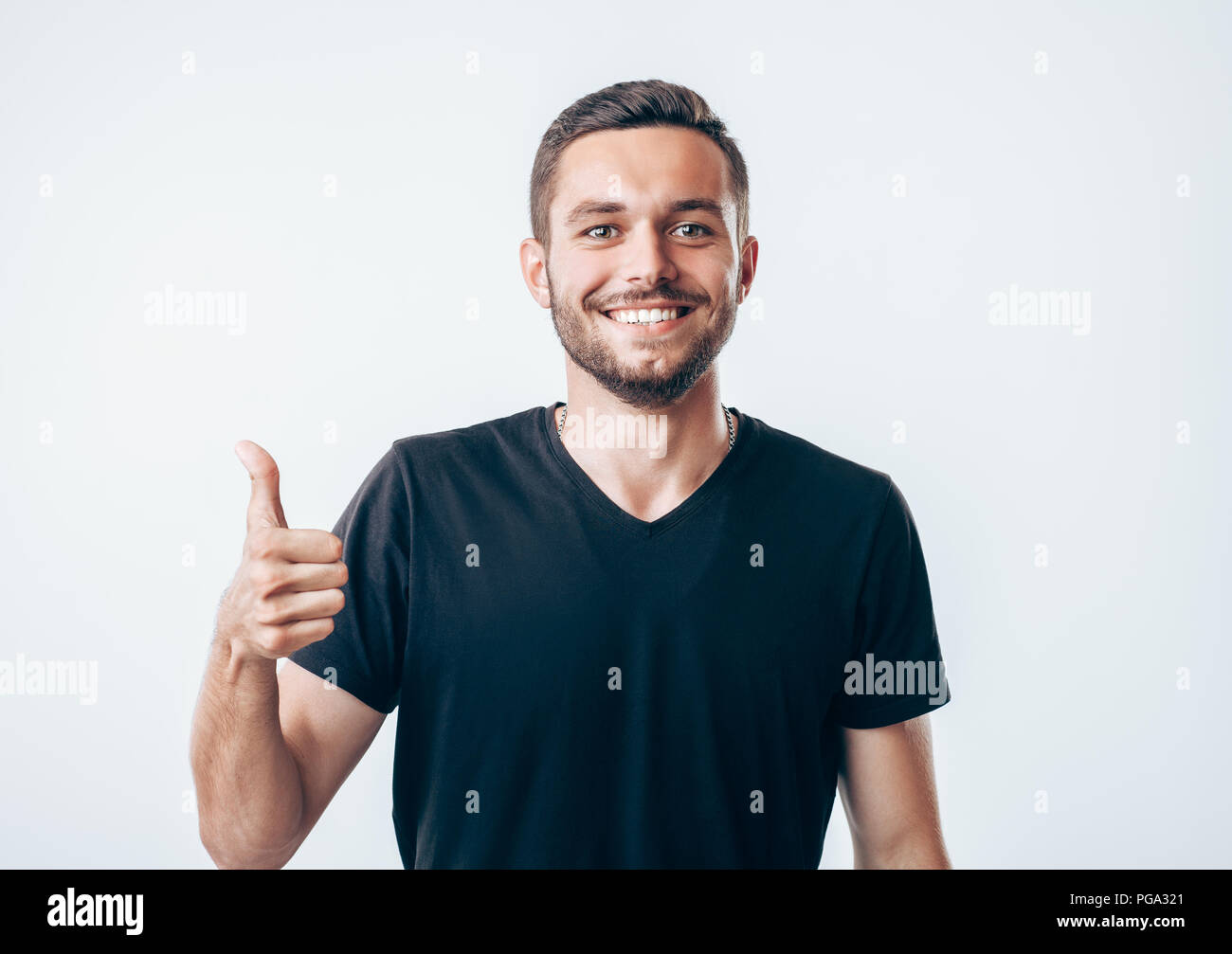 Man thumbs up portrait hi-res stock photography and images - Alamy