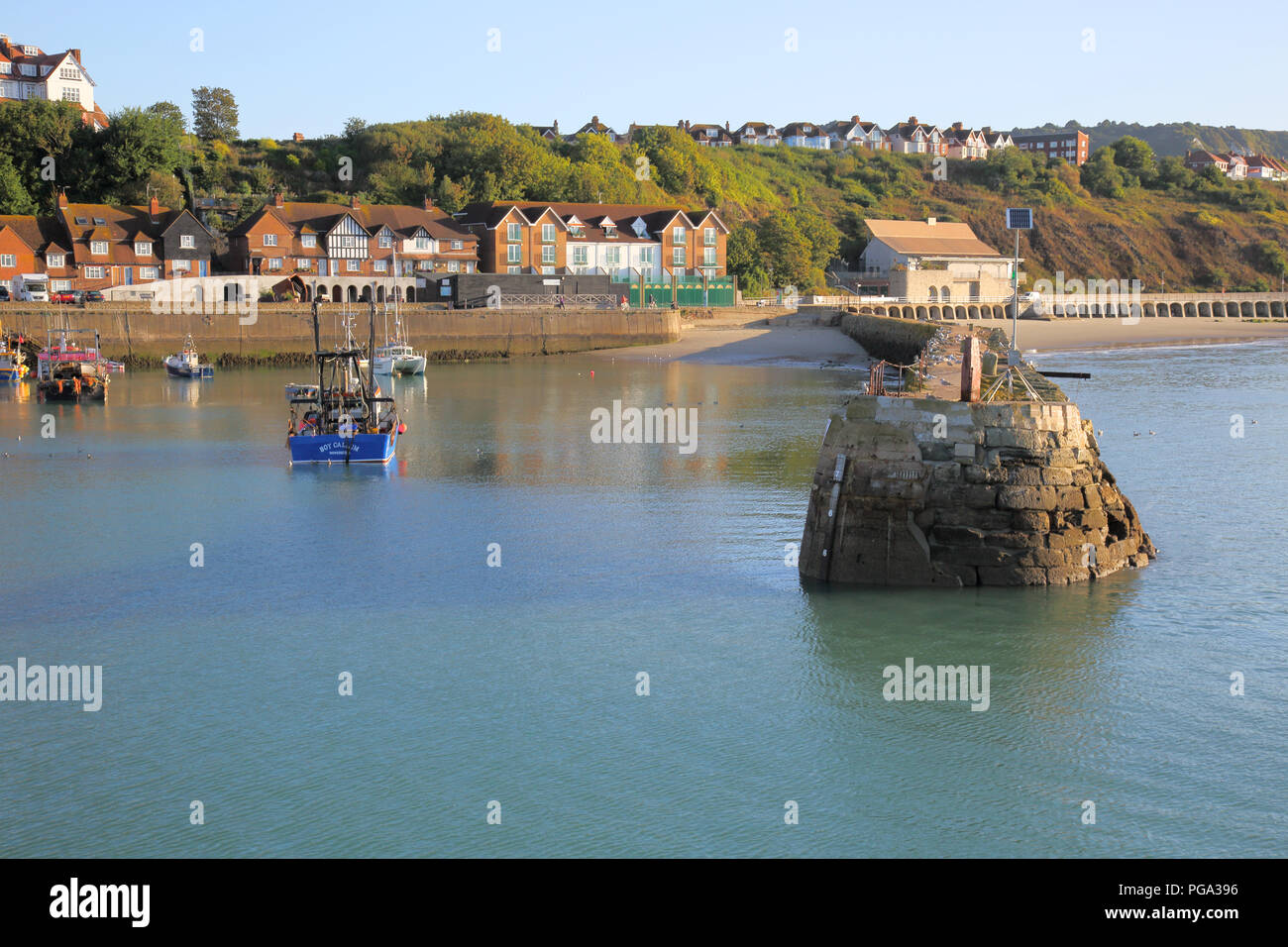 the harbour of folkestone on the kent coast Stock Photo - Alamy
