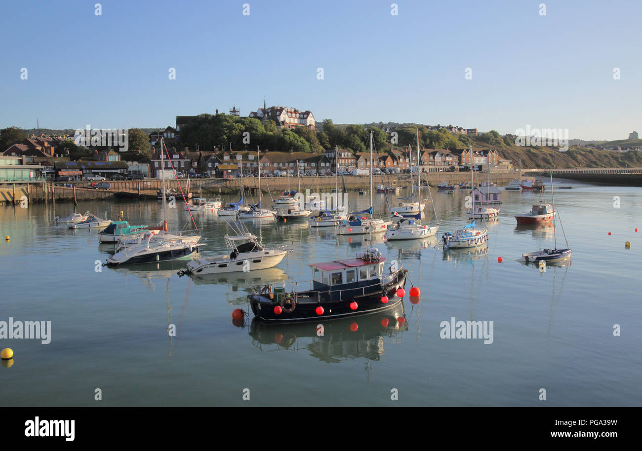 the harbour of folkestone on the kent coast Stock Photo - Alamy