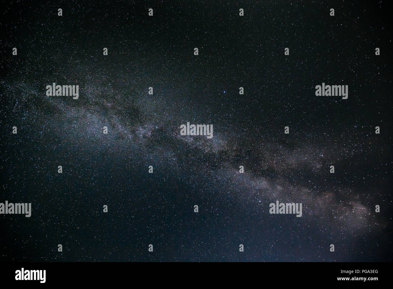 Natural Real Night Sky Stars With Milky Way Galaxy Stock Photo - Alamy