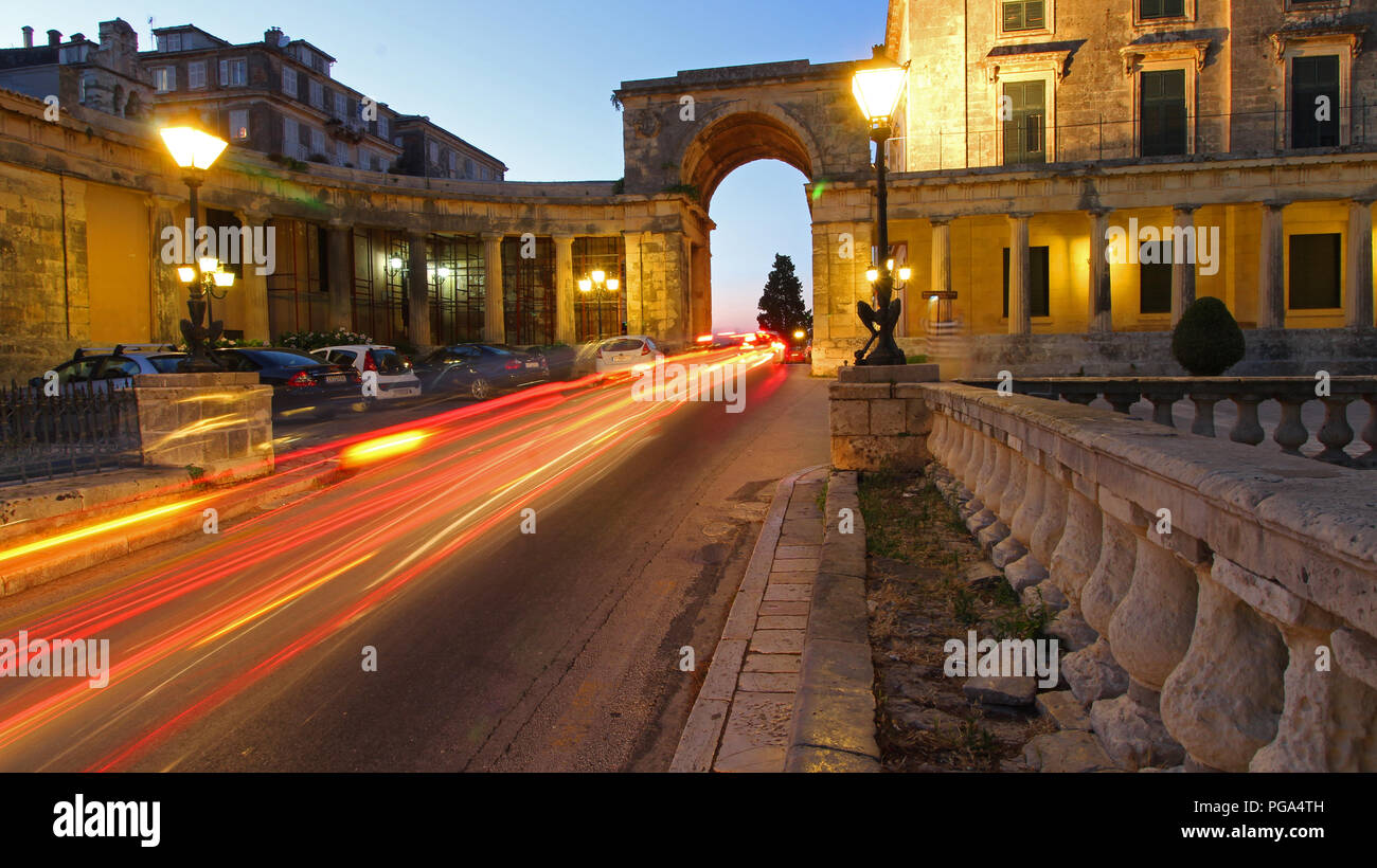 Liston Square In Corfu Island Greece Stock Photo - Alamy
