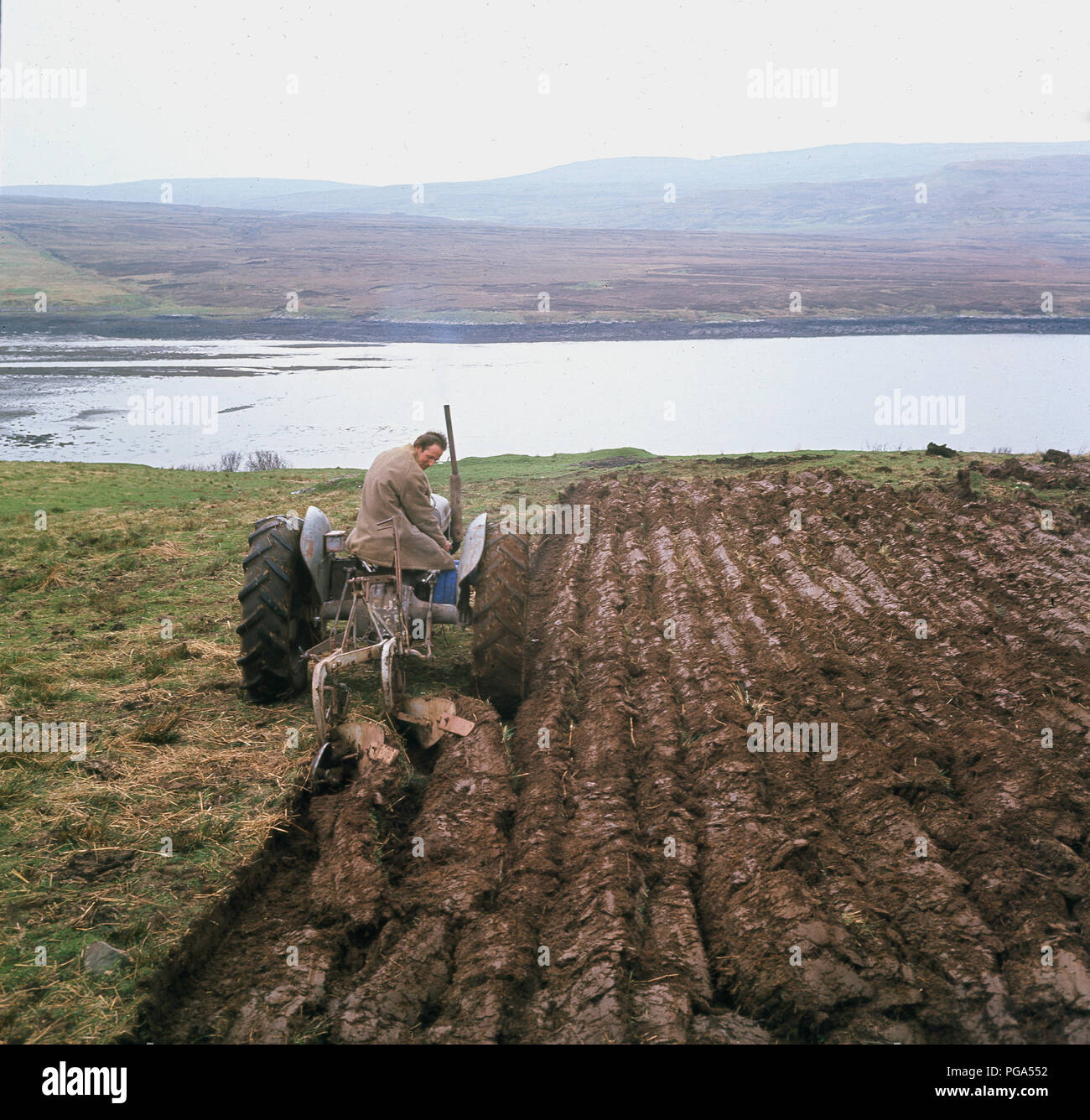 Man ploughing, 1960s hi-res stock photography and images - Alamy