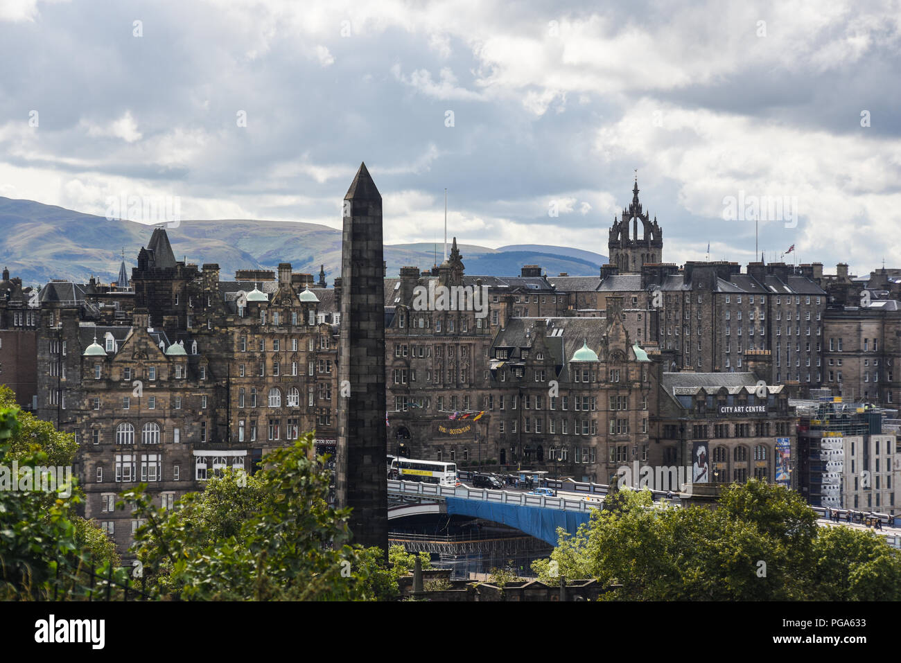 different panoramic images of the city of Edinburgh, Scotland Stock ...
