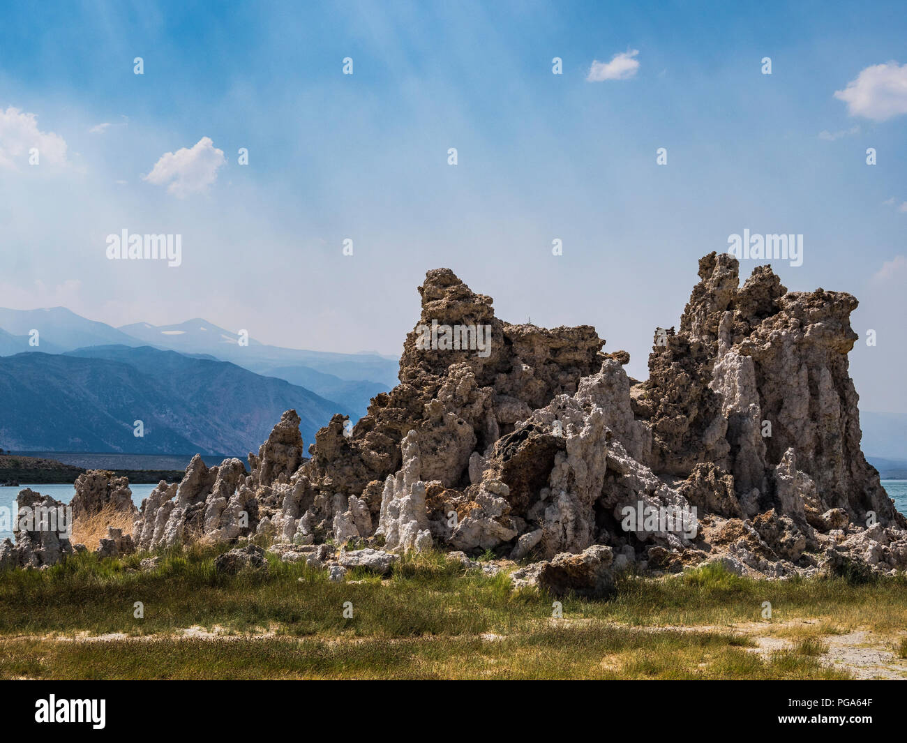 calcium carbonate, limestone, formations in mono lake, ca us Stock ...