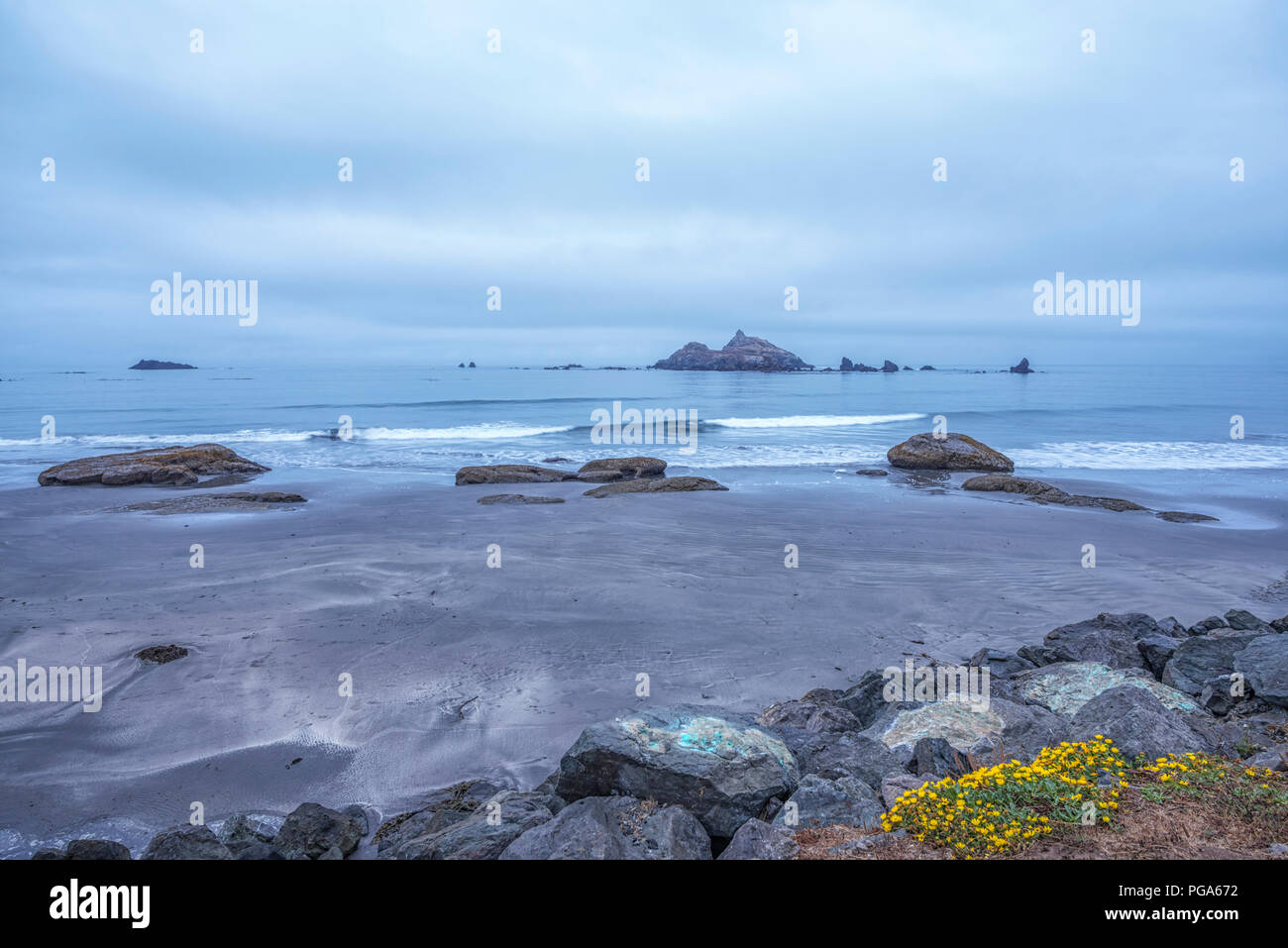 Pebble Beach. Crescent City, California, USA Stock Photo - Alamy