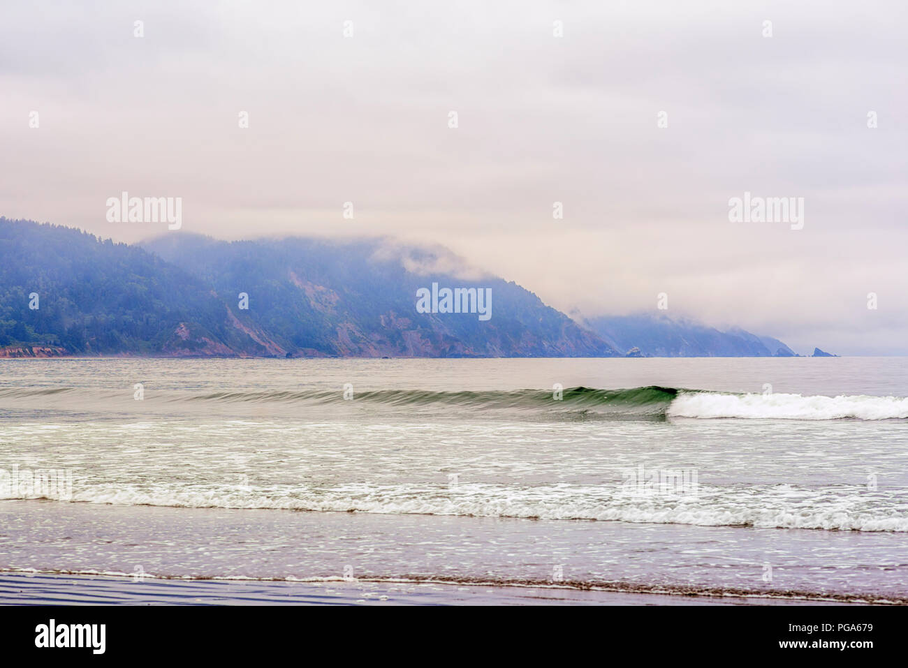 Ocean, surf, and coastline from Crescent Beach. Crescent City ...