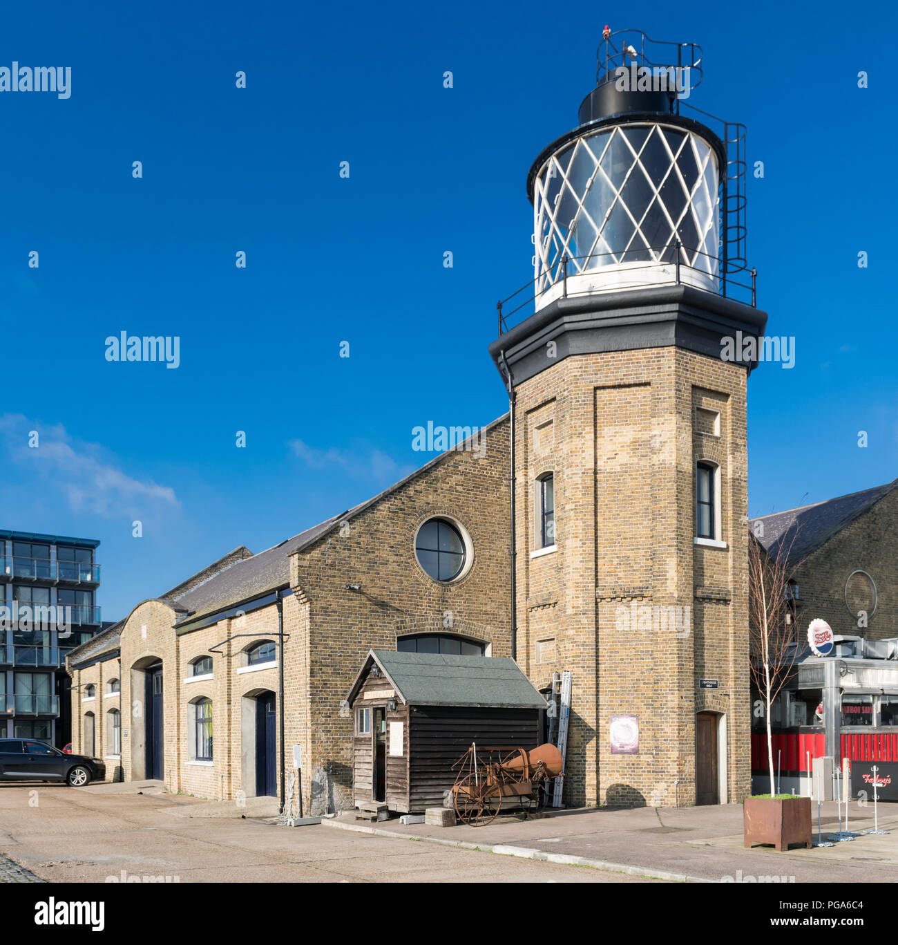 Trinity Buoy Wharf Lighthouse, London Stock Photo - Alamy