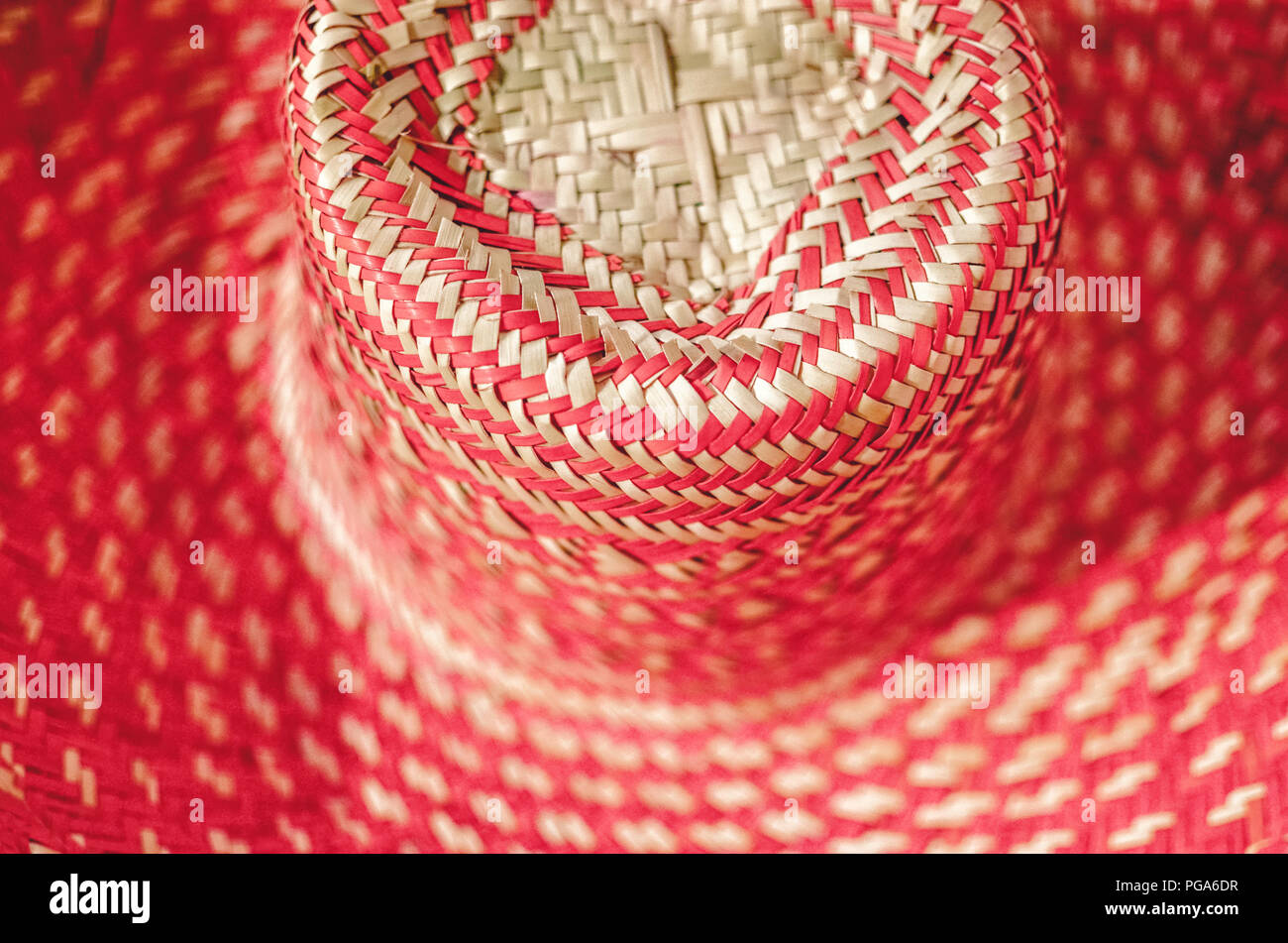 Traditional Colorful Straw Hat Stock Photo - Alamy