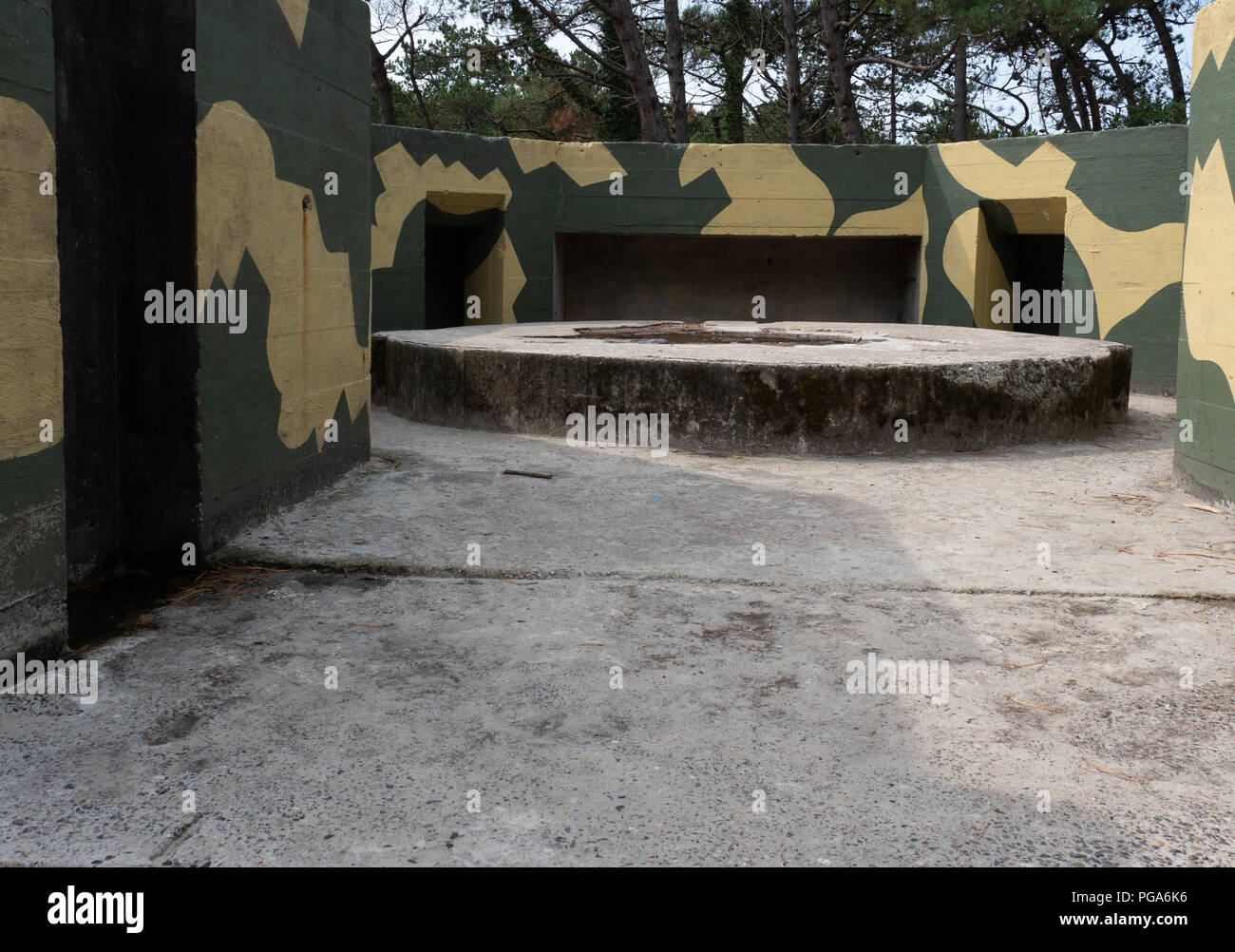 Remains of a german command and control bunker which was used to detect ...