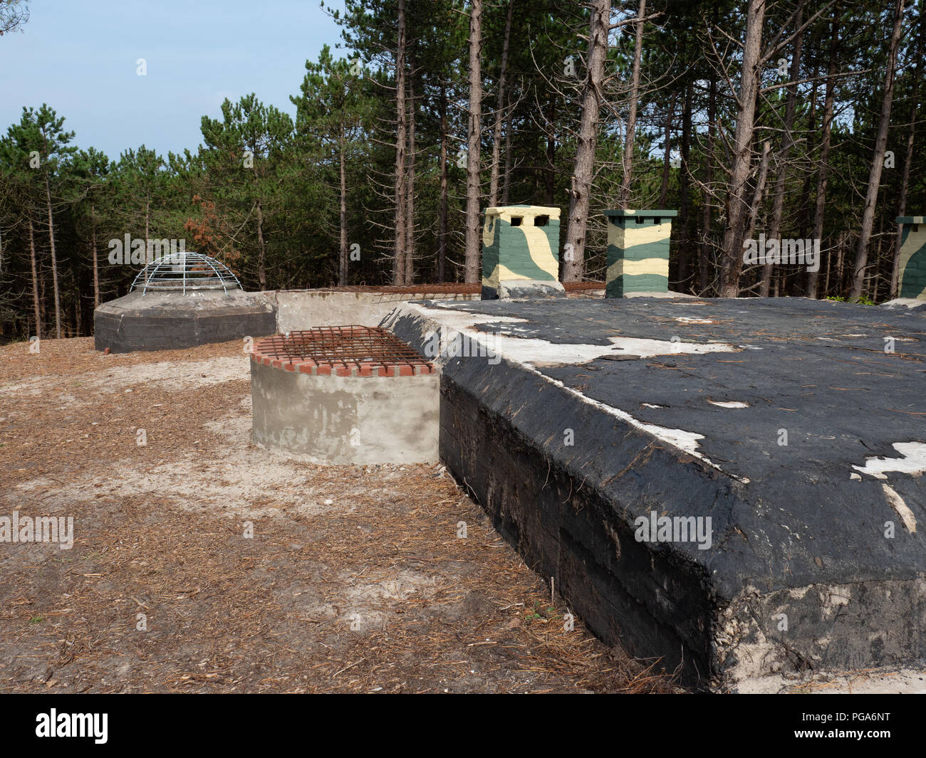 Remains of a german command and control bunker which was used to detect ...