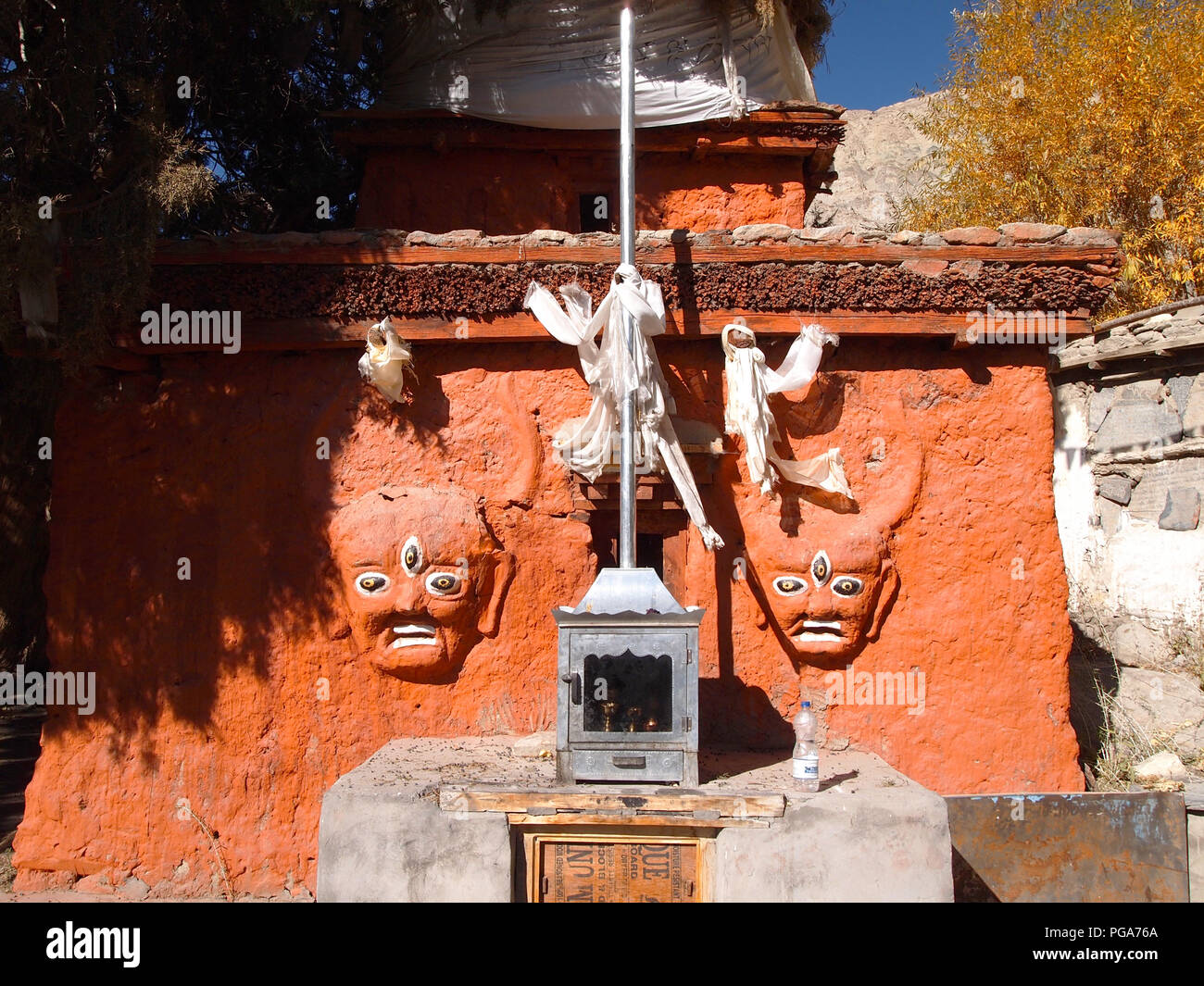Pre-Buddhist deity shrine in Nubra valley, Ladakh DIGITAL CAMERA Stock ...