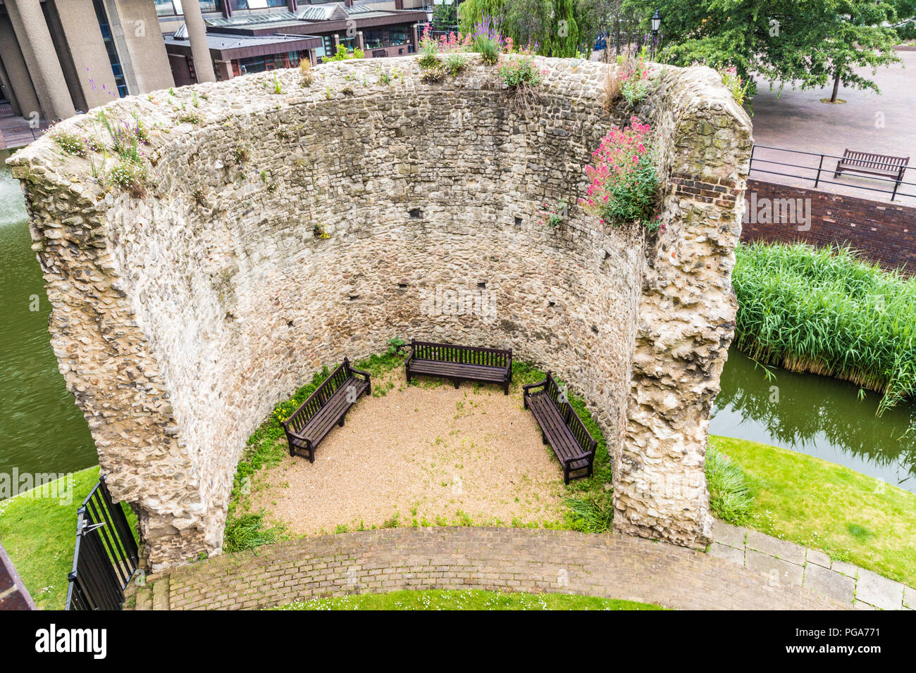 A typical view in the barbican area in london Stock Photo - Alamy