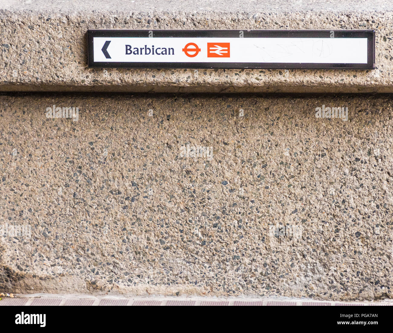 Barbican station tube sign hi-res stock photography and images - Alamy
