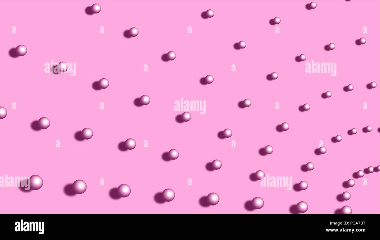 3D ball abstract background. pink lines, circles Stock Vector Image ...