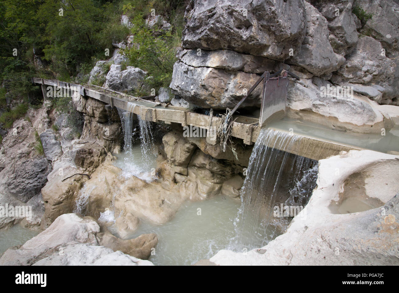 Kotli, Croatia - July 27,2018: View of the Mirna riverbed in Kotli ...