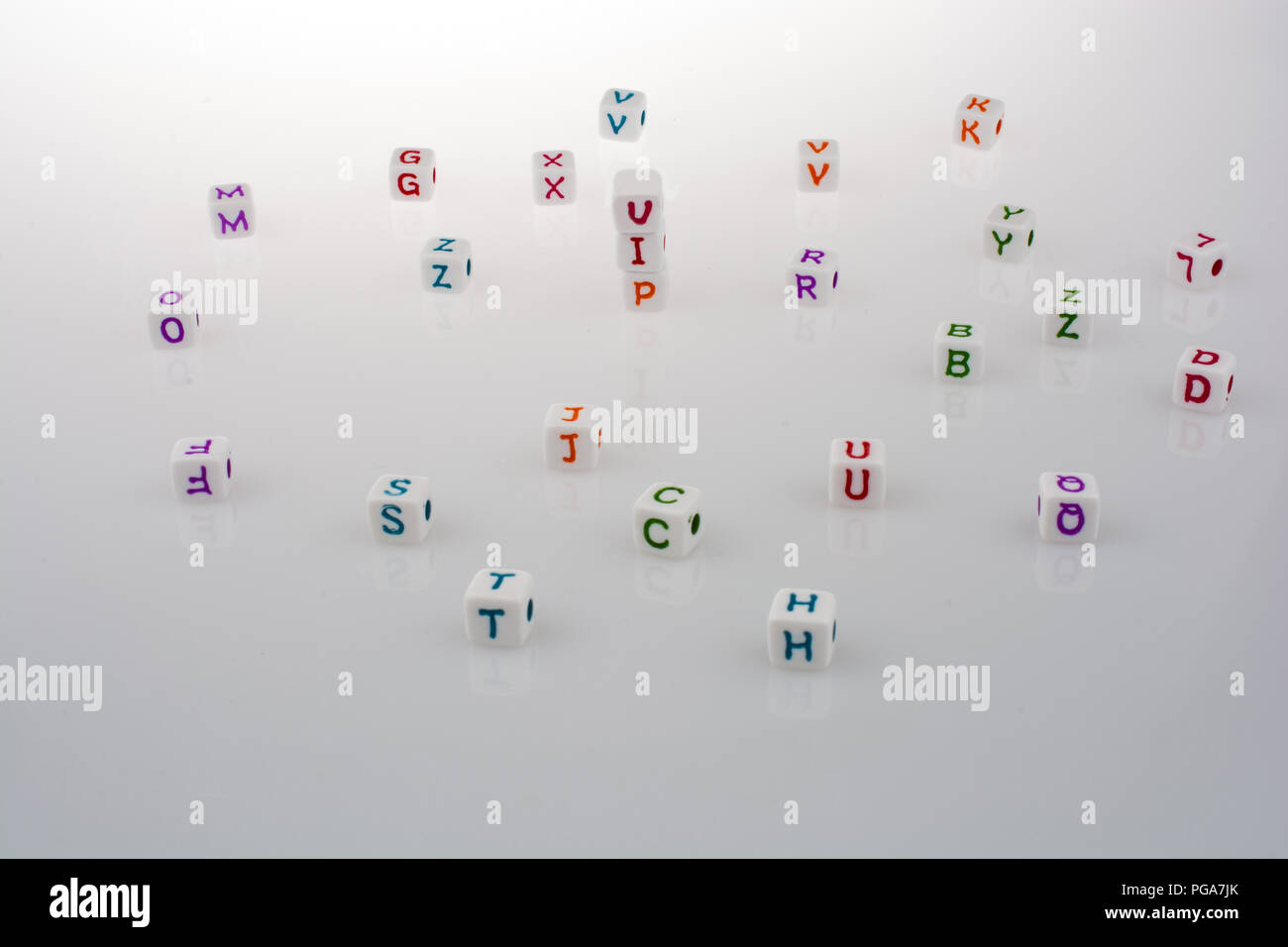 alphabet blocks on a white background Stock Photo - Alamy