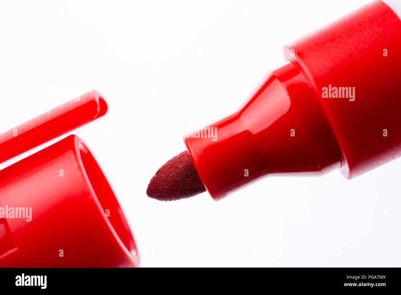 Color marker with cap on a white background Stock Photo - Alamy