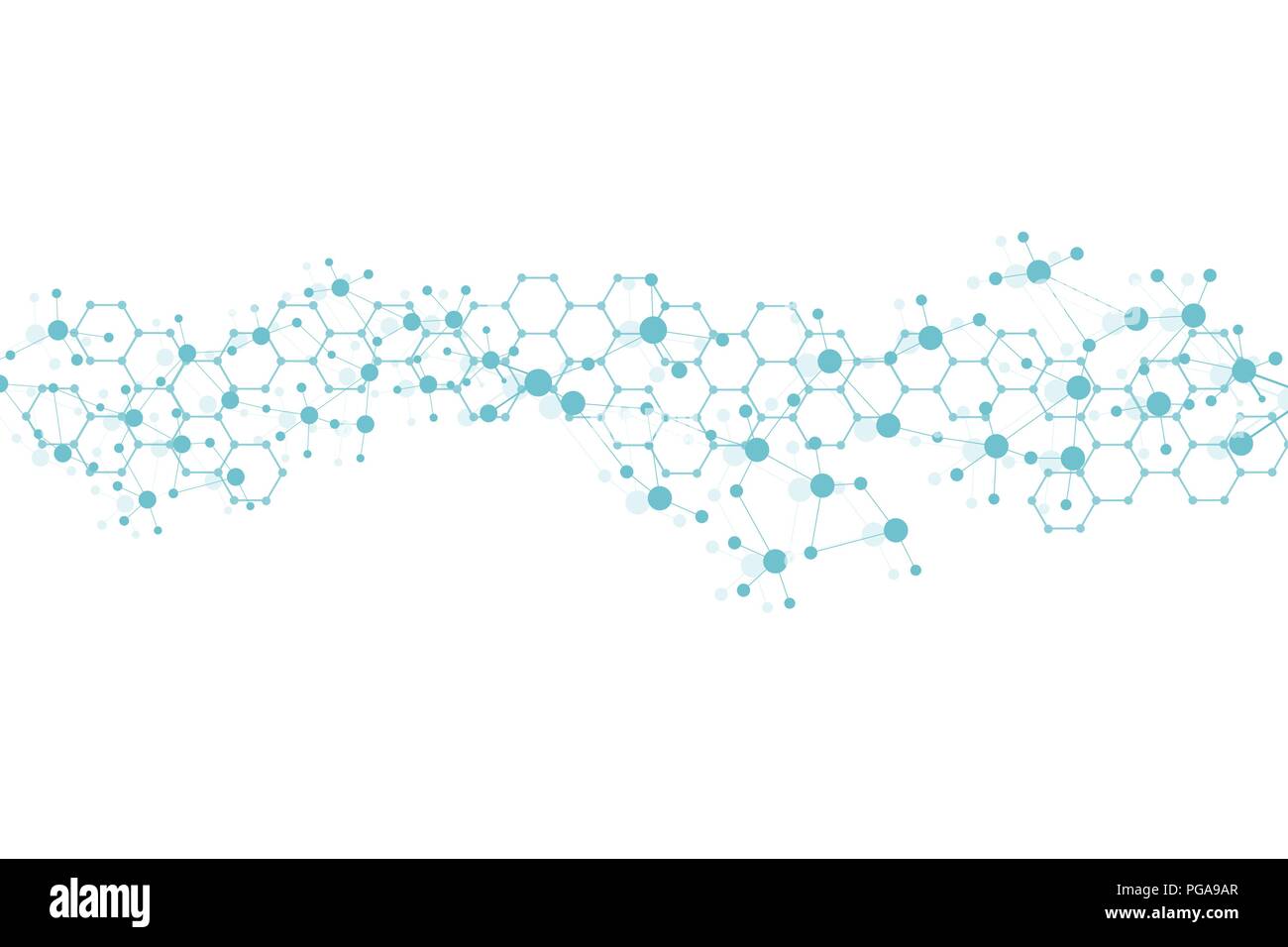 Structure Molecule And Communication Dna Atom Neurons Abstract Polygonal Structure With