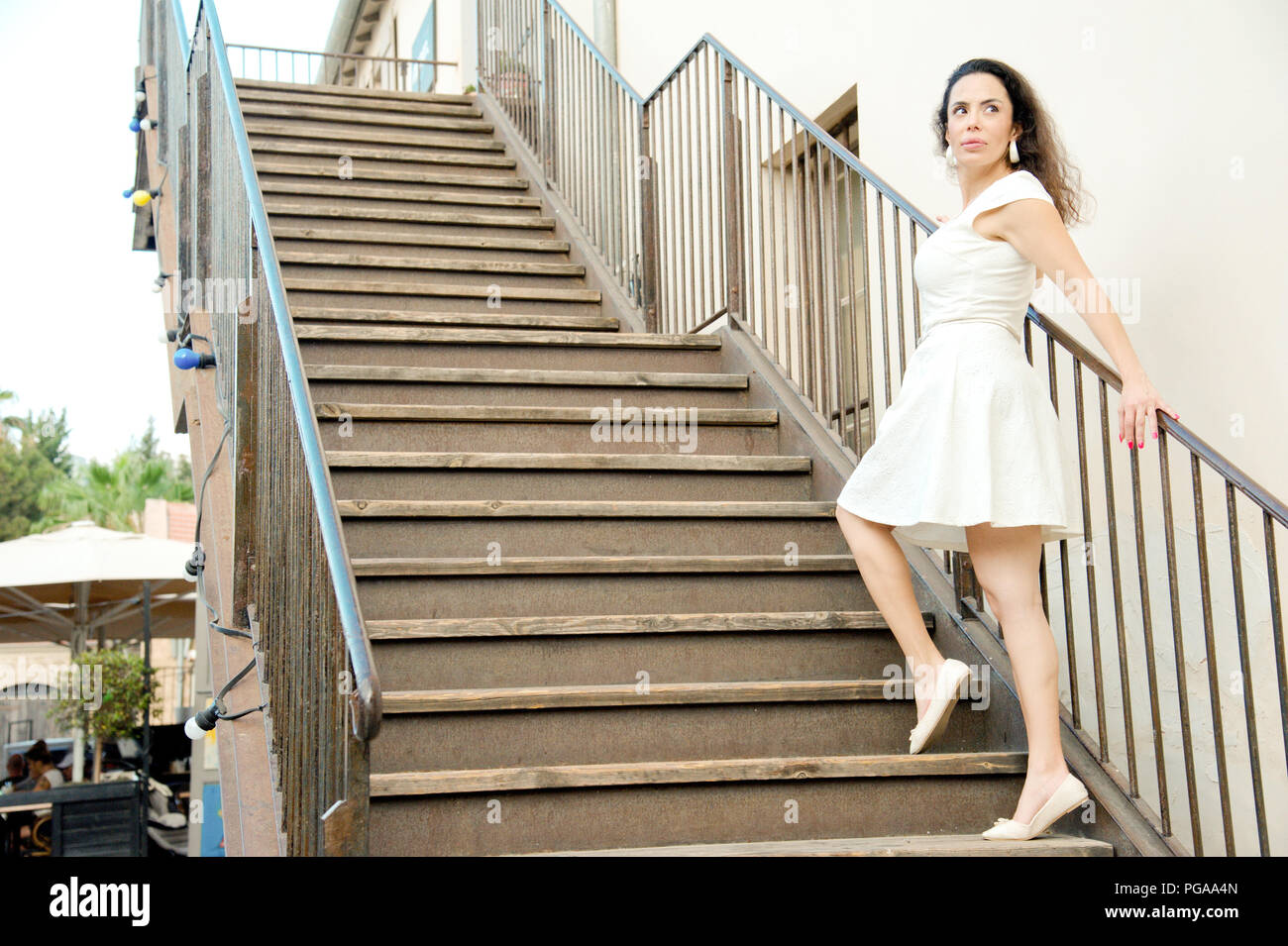 model lady with white clothes Stock Photo - Alamy
