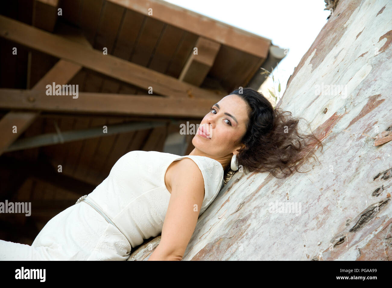 model lady with white clothes Stock Photo - Alamy