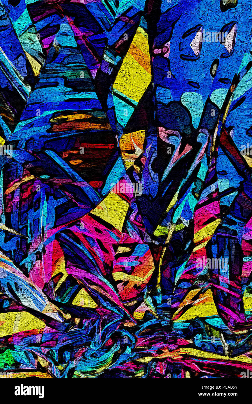 Abstract painting, Wall art, Canvas print, Oil paint, Modern drawing ...