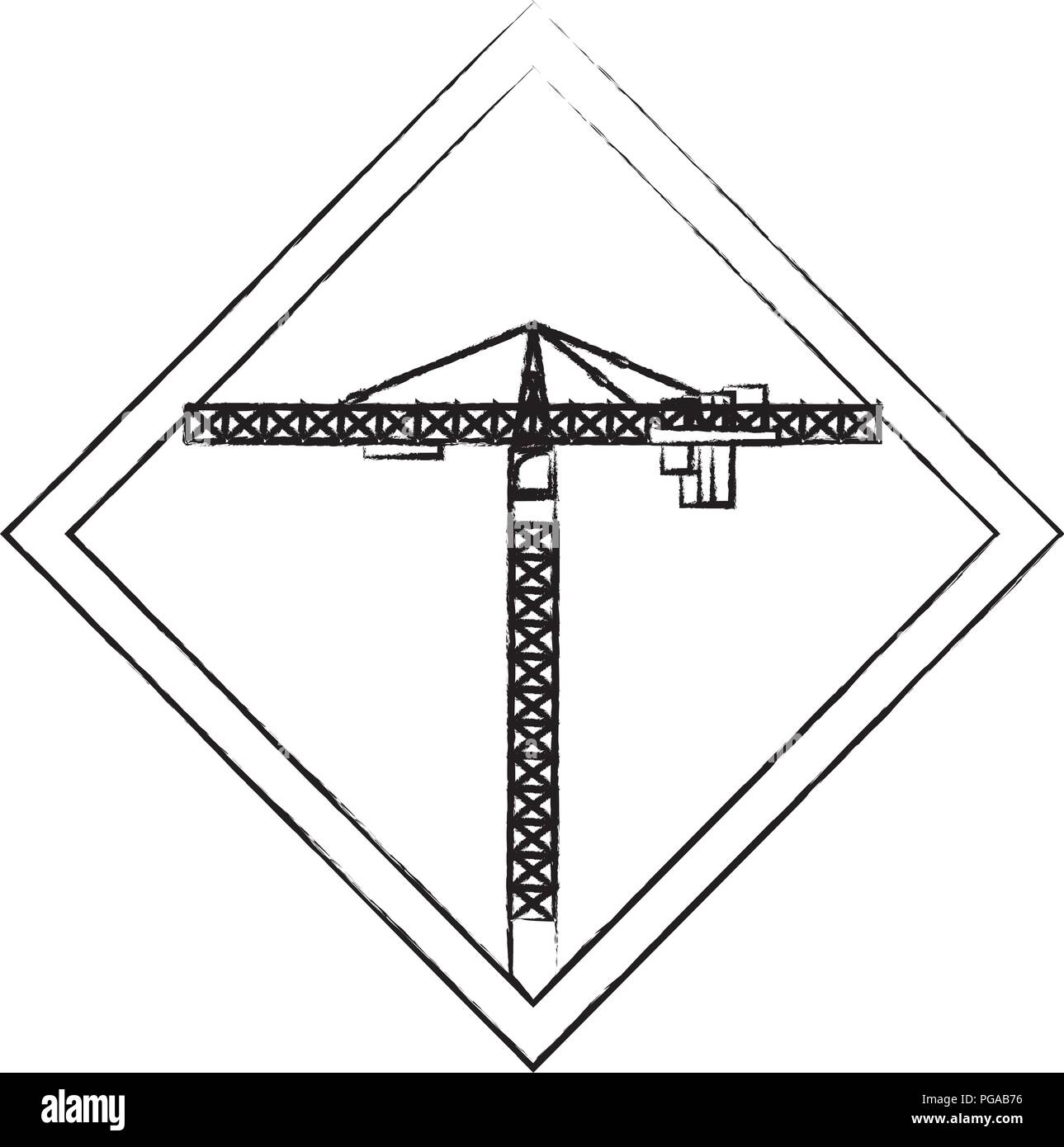 sign of under construction zone over white background, vector ...