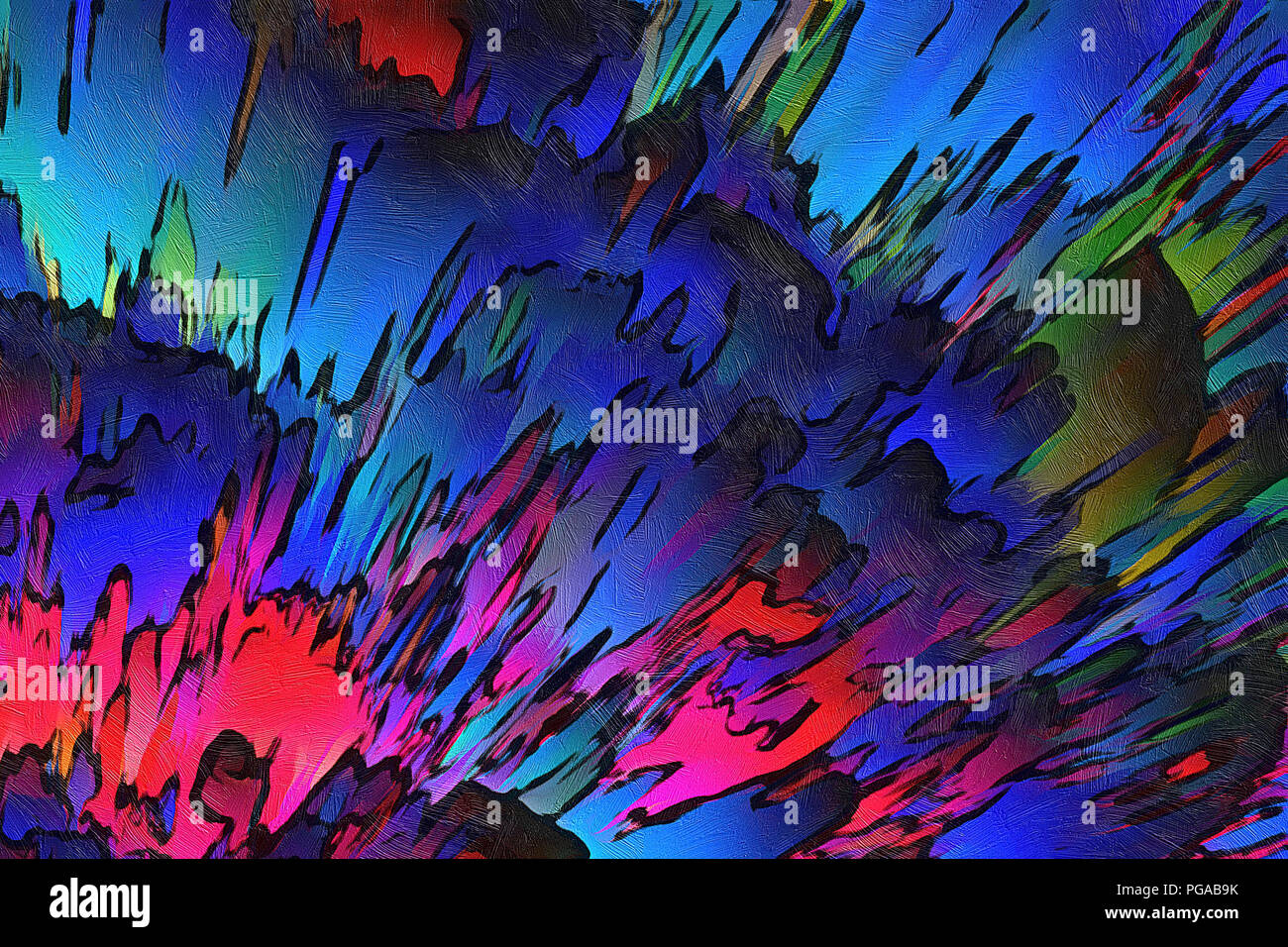 Abstract painting, Wall art, Canvas print, Oil paint, Modern drawing ...