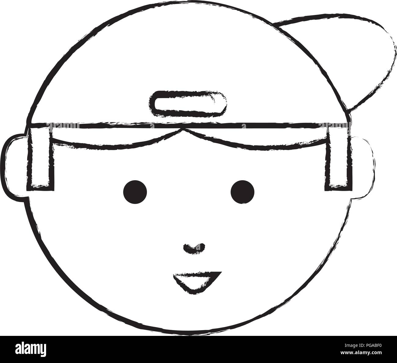 cartoon young man with cap over white background, vector illustration ...