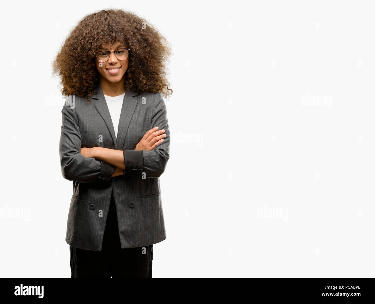 Positive female afro hairstyle Cut Out Stock Images & Pictures - Alamy
