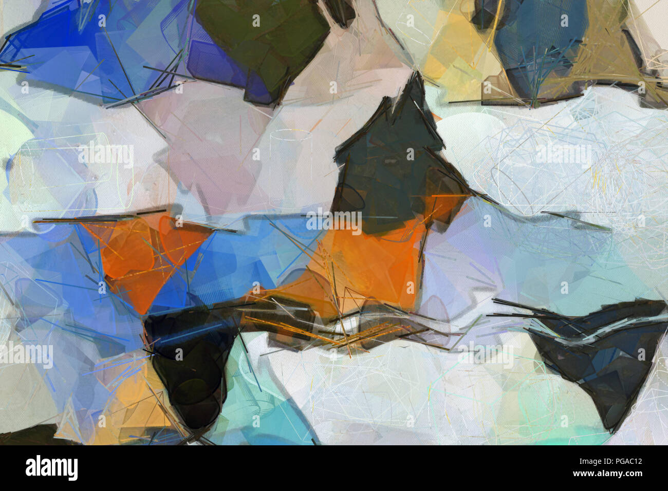 Abstract painting, Wall art, Canvas print, Oil paint, Modern drawing ...