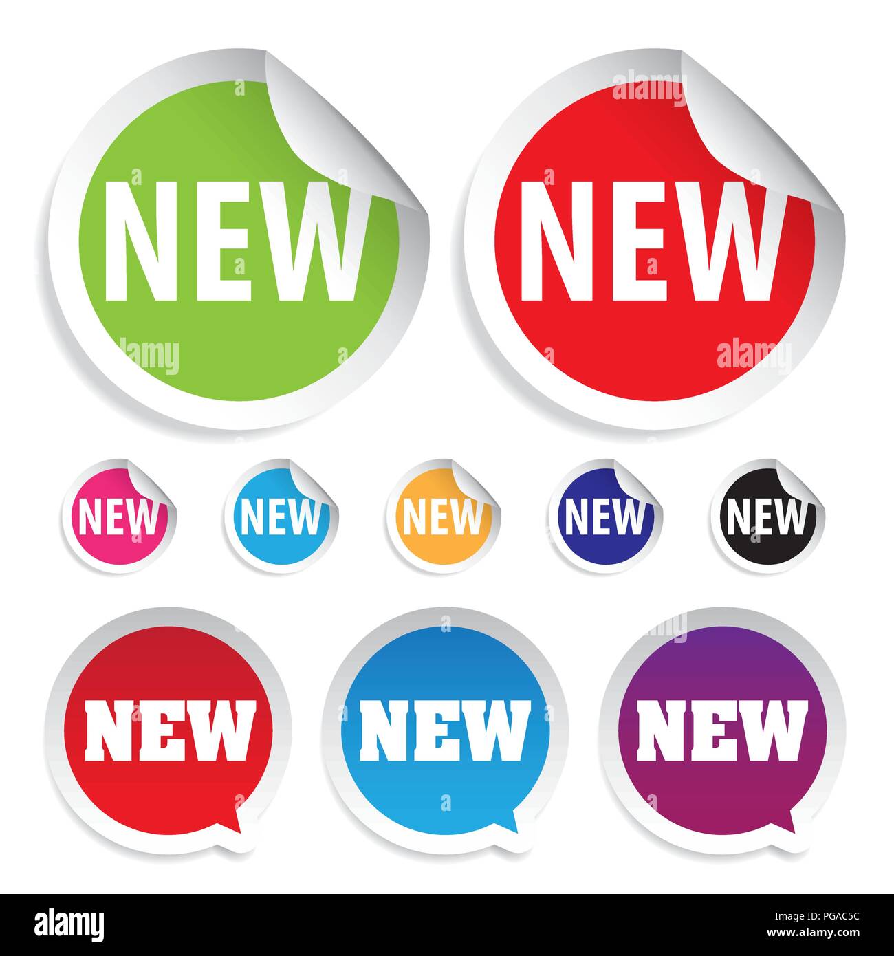 New label sticker set vector Stock Vector Image & Art - Alamy