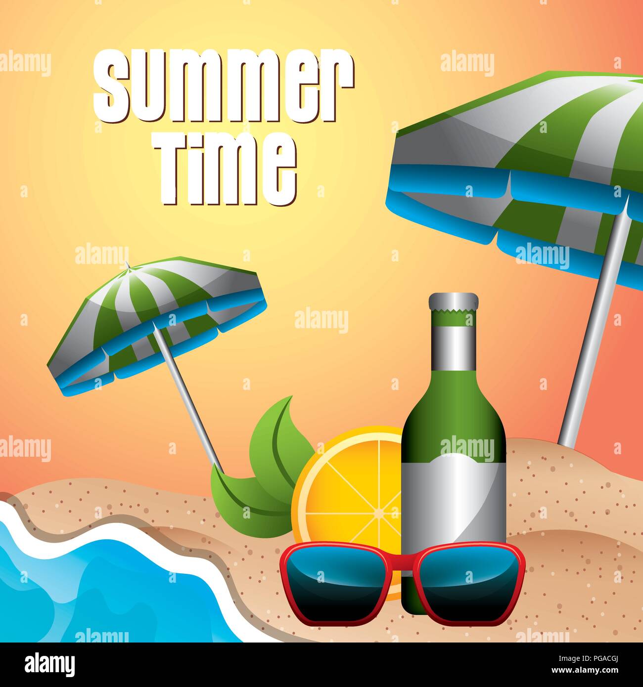 summer time concept Stock Vector Image & Art - Alamy
