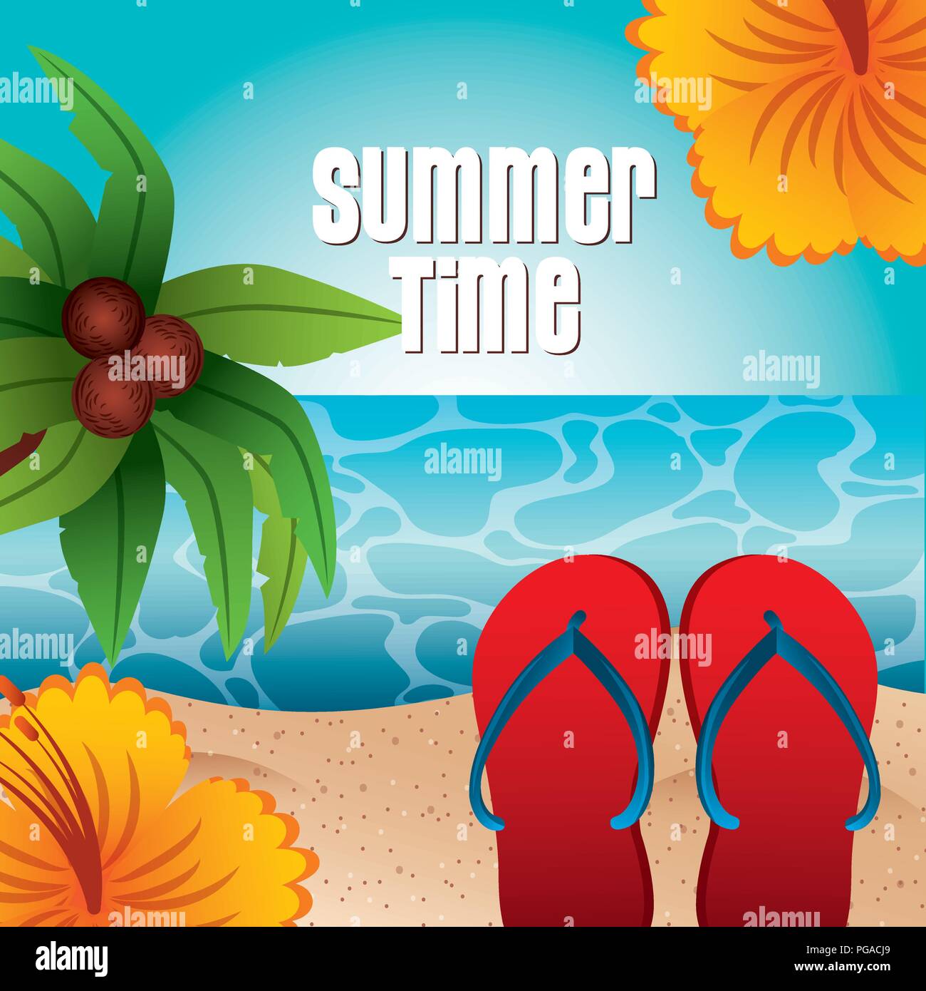 summer time concept Stock Vector Image & Art - Alamy