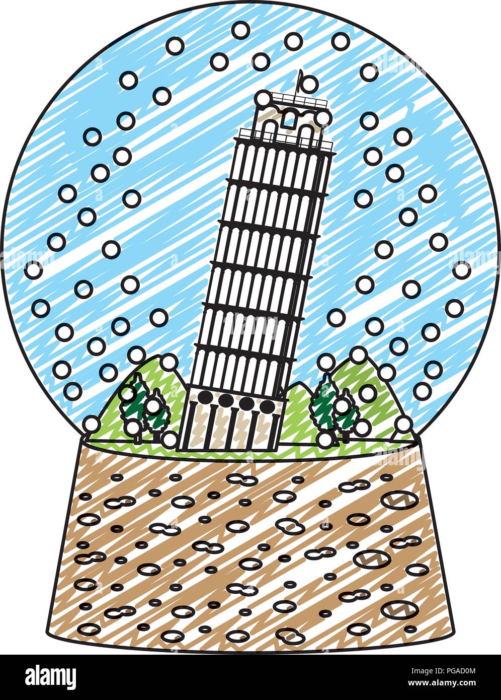 Doodle glass globe ball Stock Vector Images - Alamy