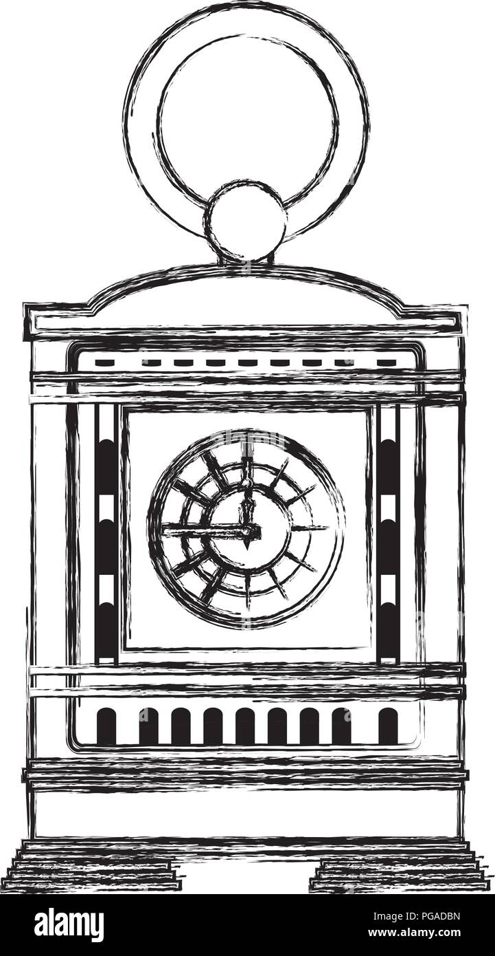 The medieval clock Stock Vector Images - Alamy