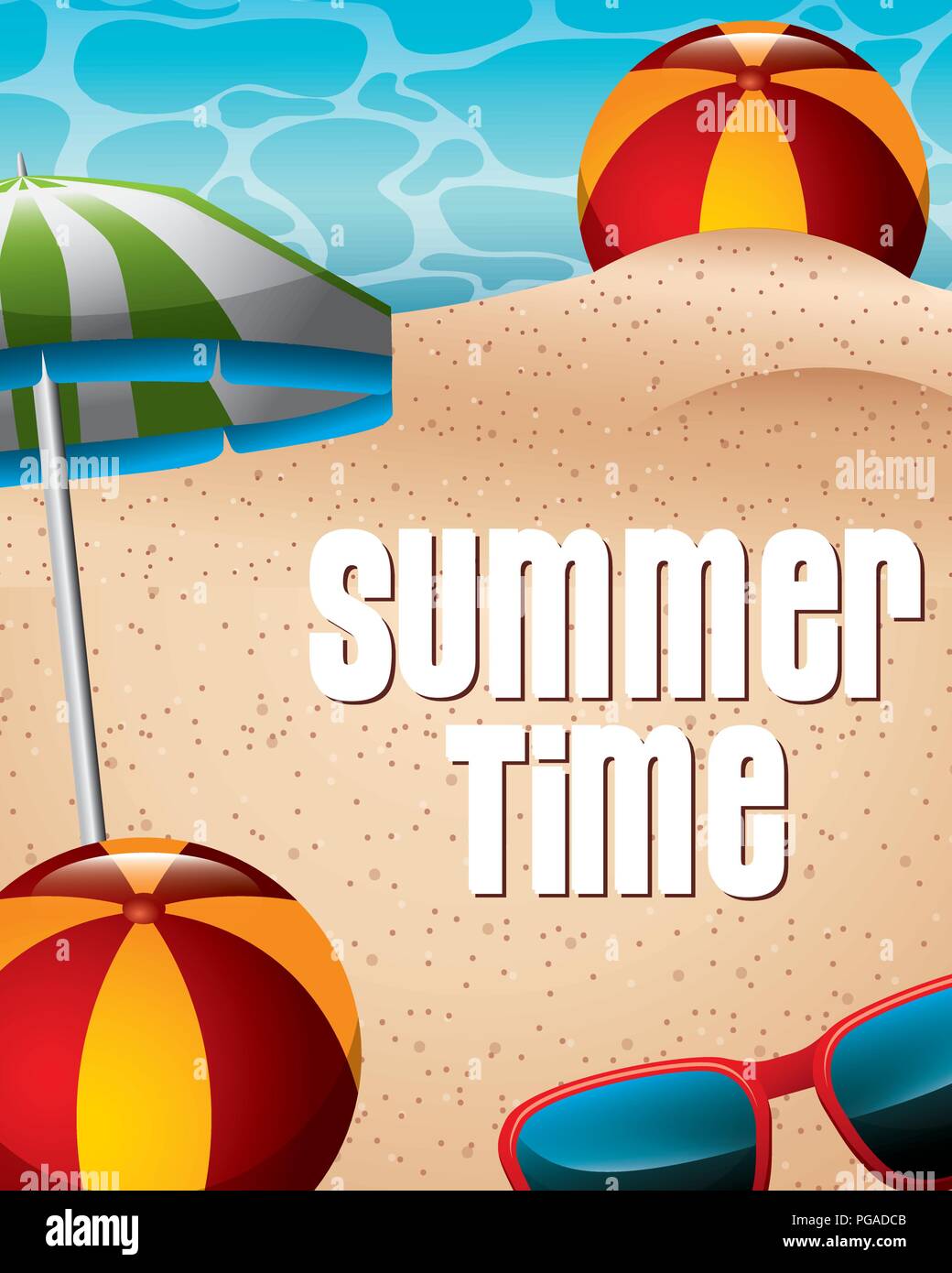 summer time concept Stock Vector Image & Art - Alamy