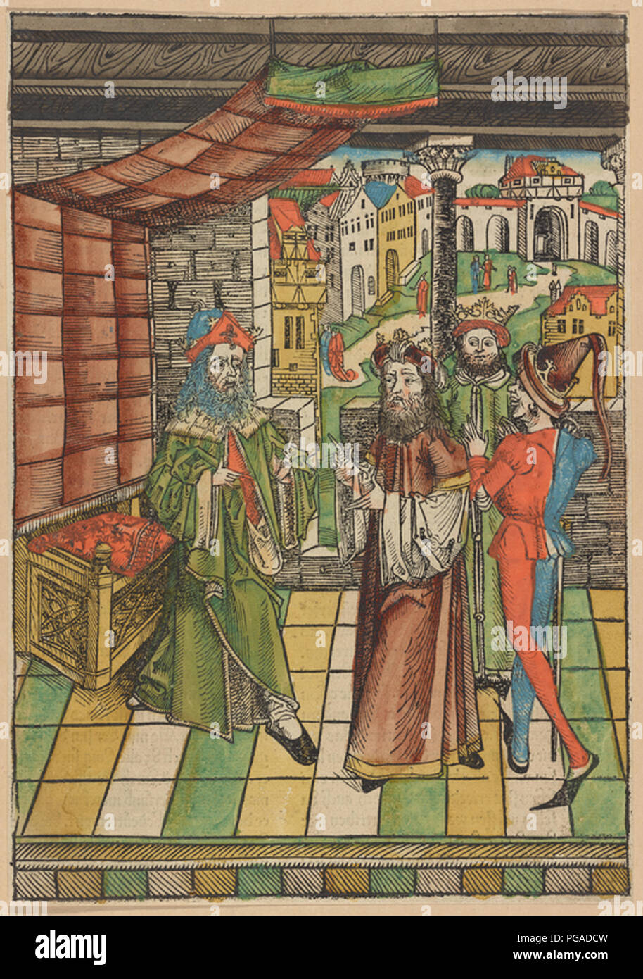 vintage medieval text book page Stock Photo - Alamy