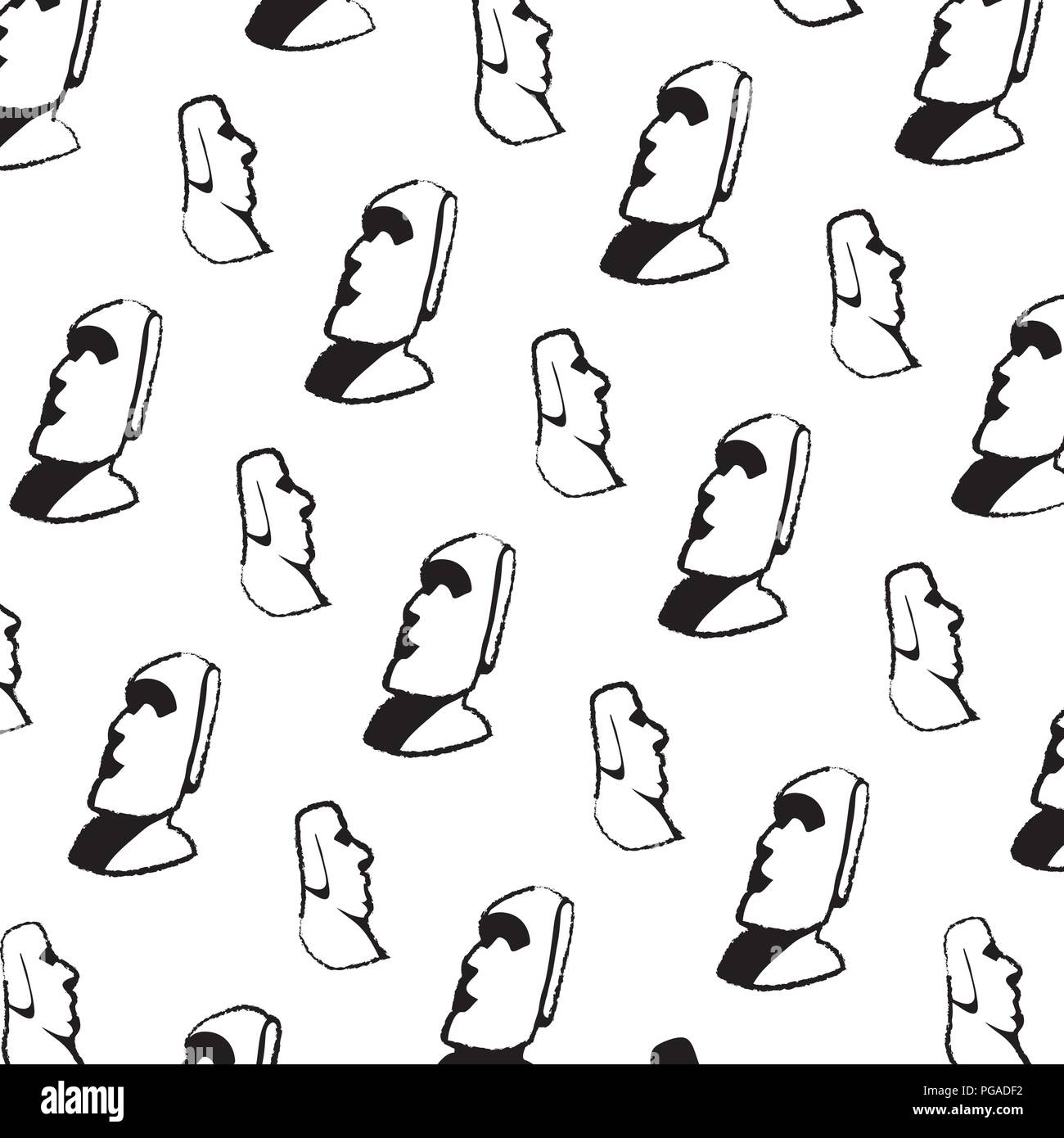 grunge moai sculpture from easter island background Stock Vector Image ...