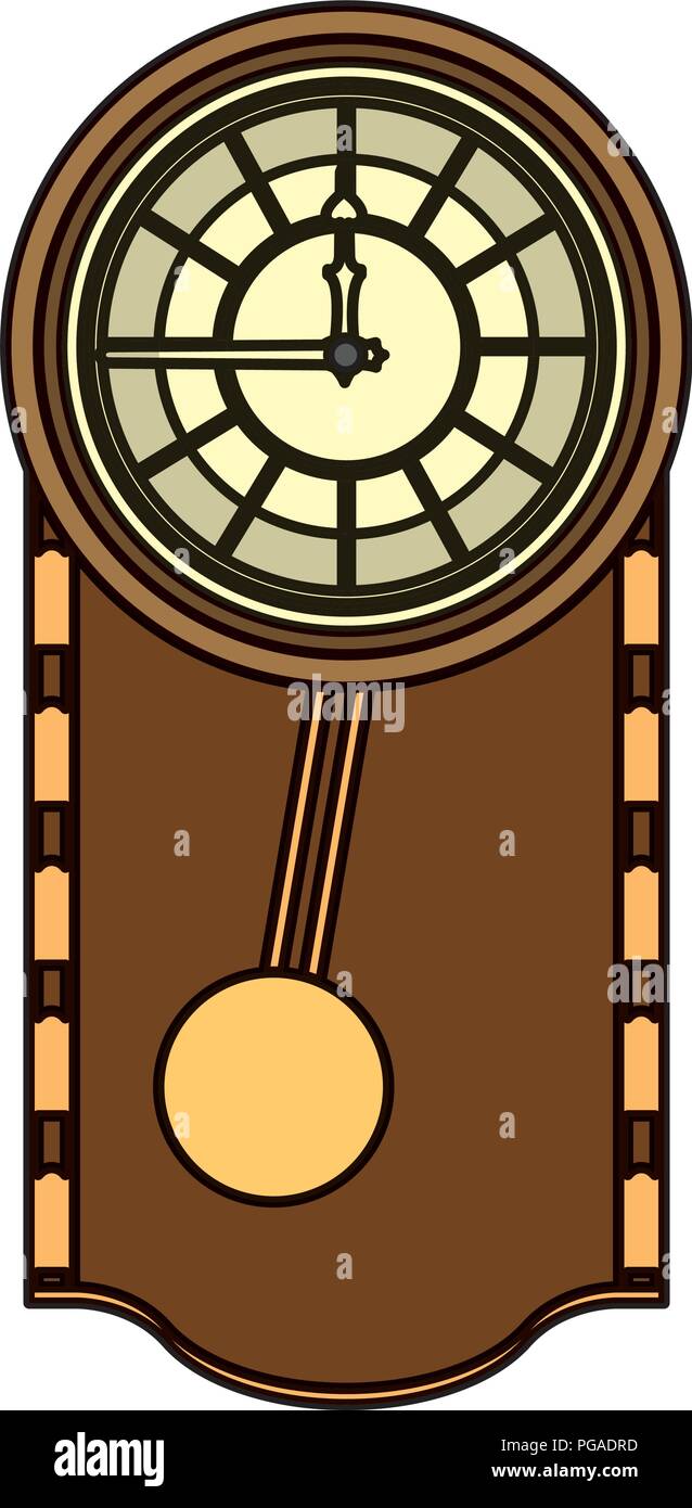 color cirrus oak wall clock design Stock Vector Image & Art - Alamy