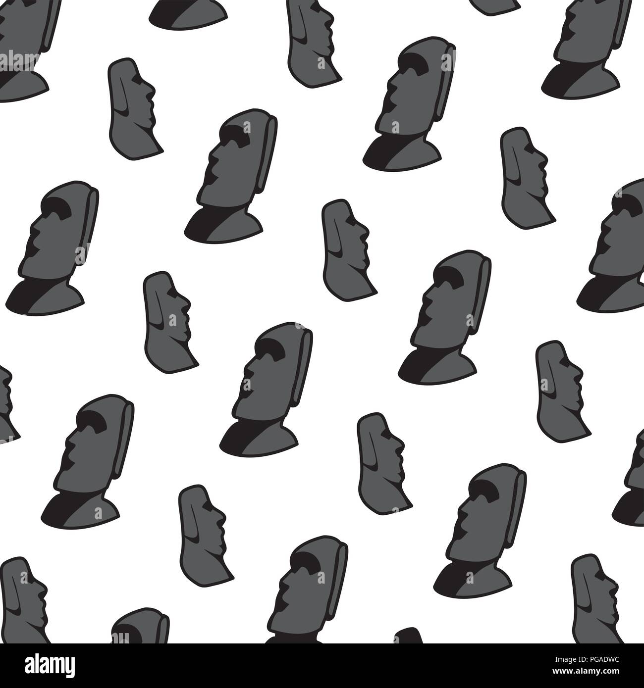 color moai sculpture from easter island background Stock Vector Image ...