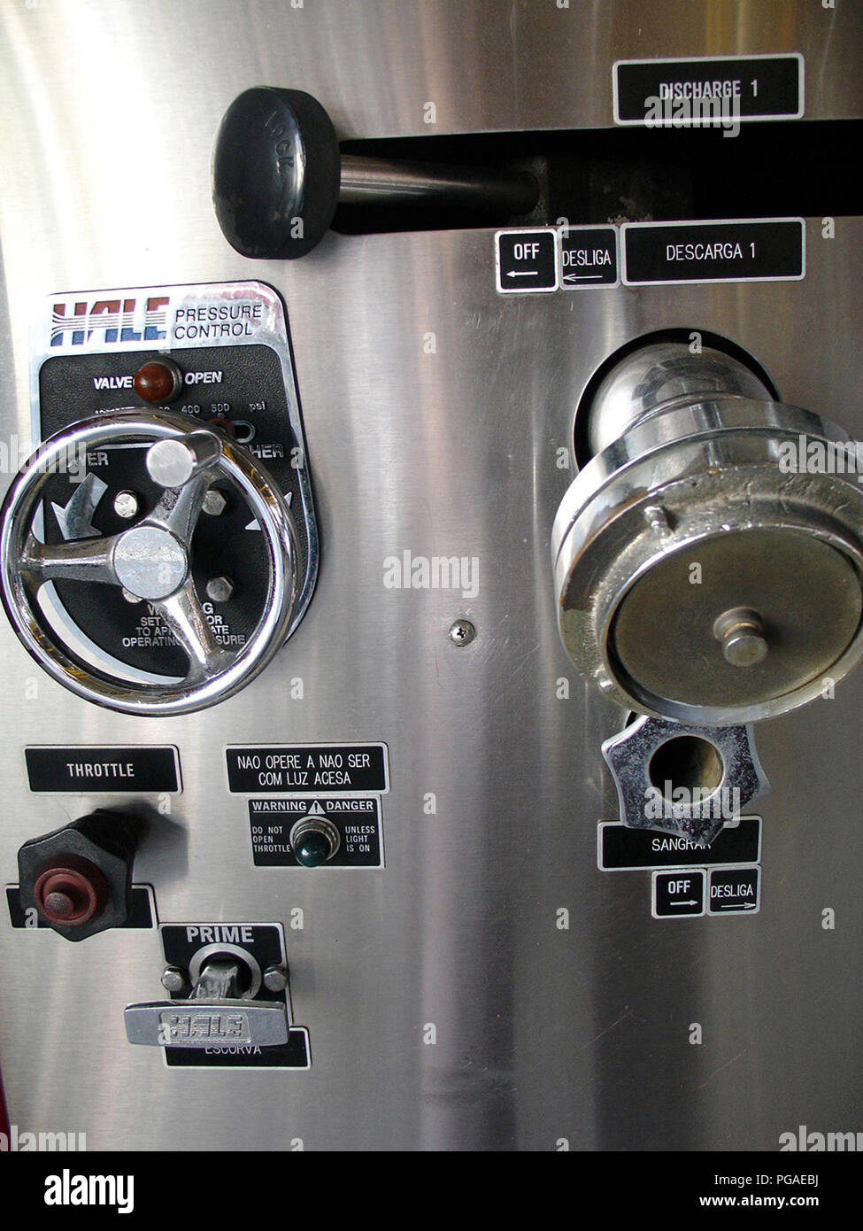 Truck of Fireman, Panel of Control, São Paulo, Brazil Stock Photo - Alamy