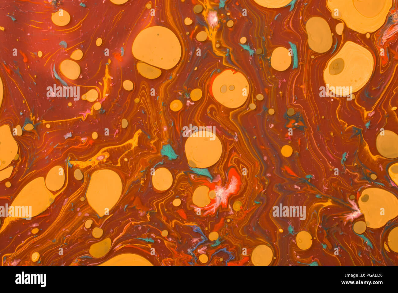 Traditional Ottoman Turkish marbling art patterns as abstract colorful ...