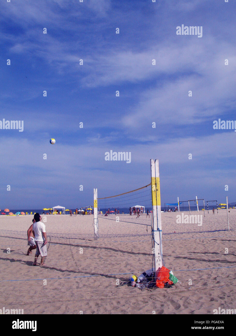 Men Playing Volleyball, Atlântica Avenue, Copacabana, Rio de Janeiro ...