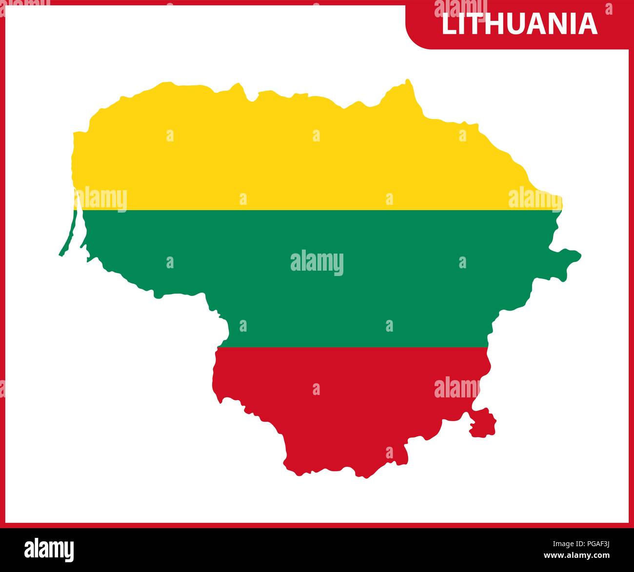 Lithuania political map capital vilnius hi-res stock photography and ...