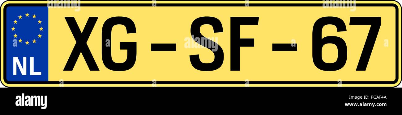 Netherlands Car Plate Vehicle Registration Number Stock Vector Image netherlands-car-plate-vehicle-registration-number-stock-vector-image