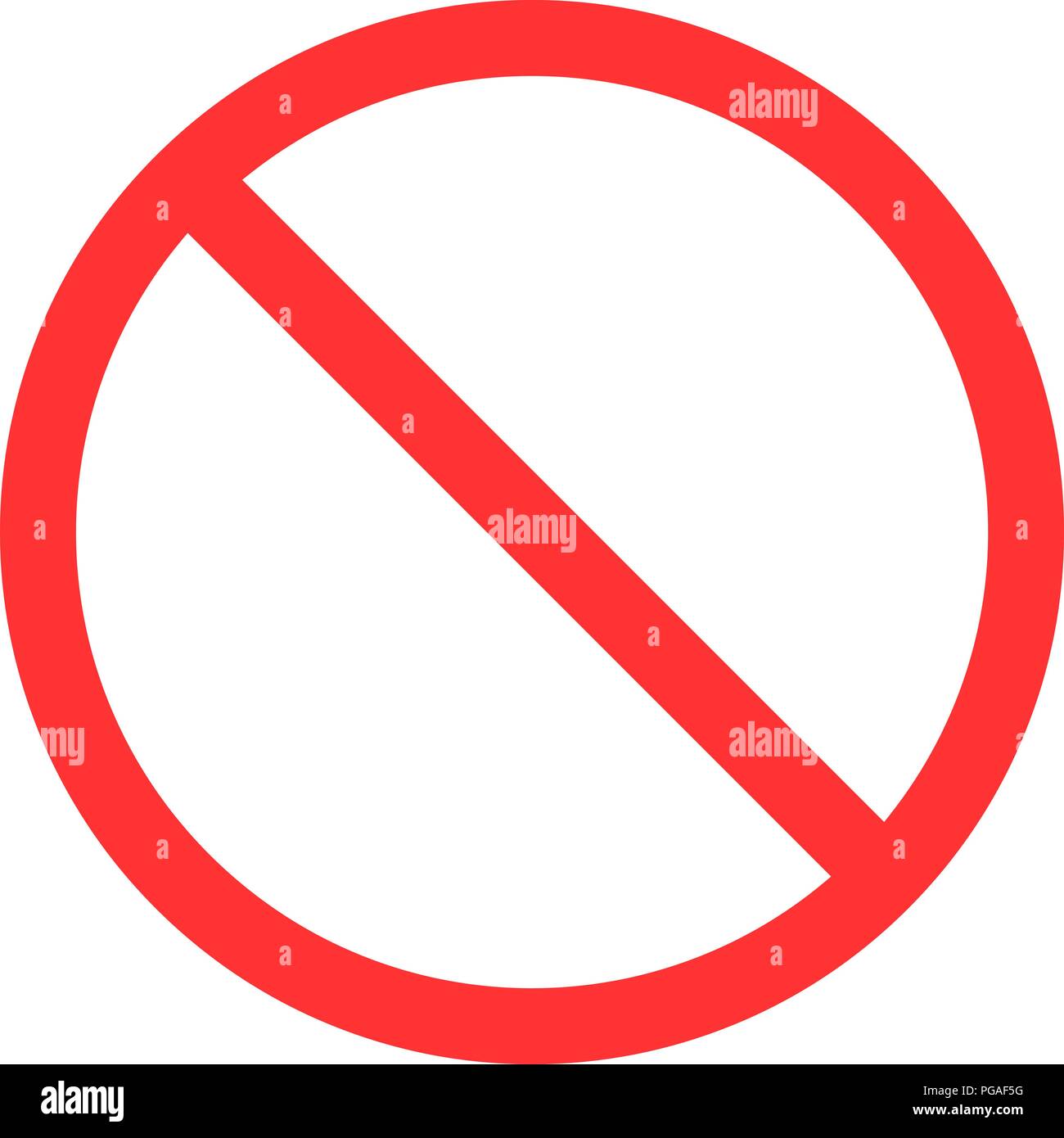 Prohibition round symbol icon. No sign Stock Vector Image & Art - Alamy