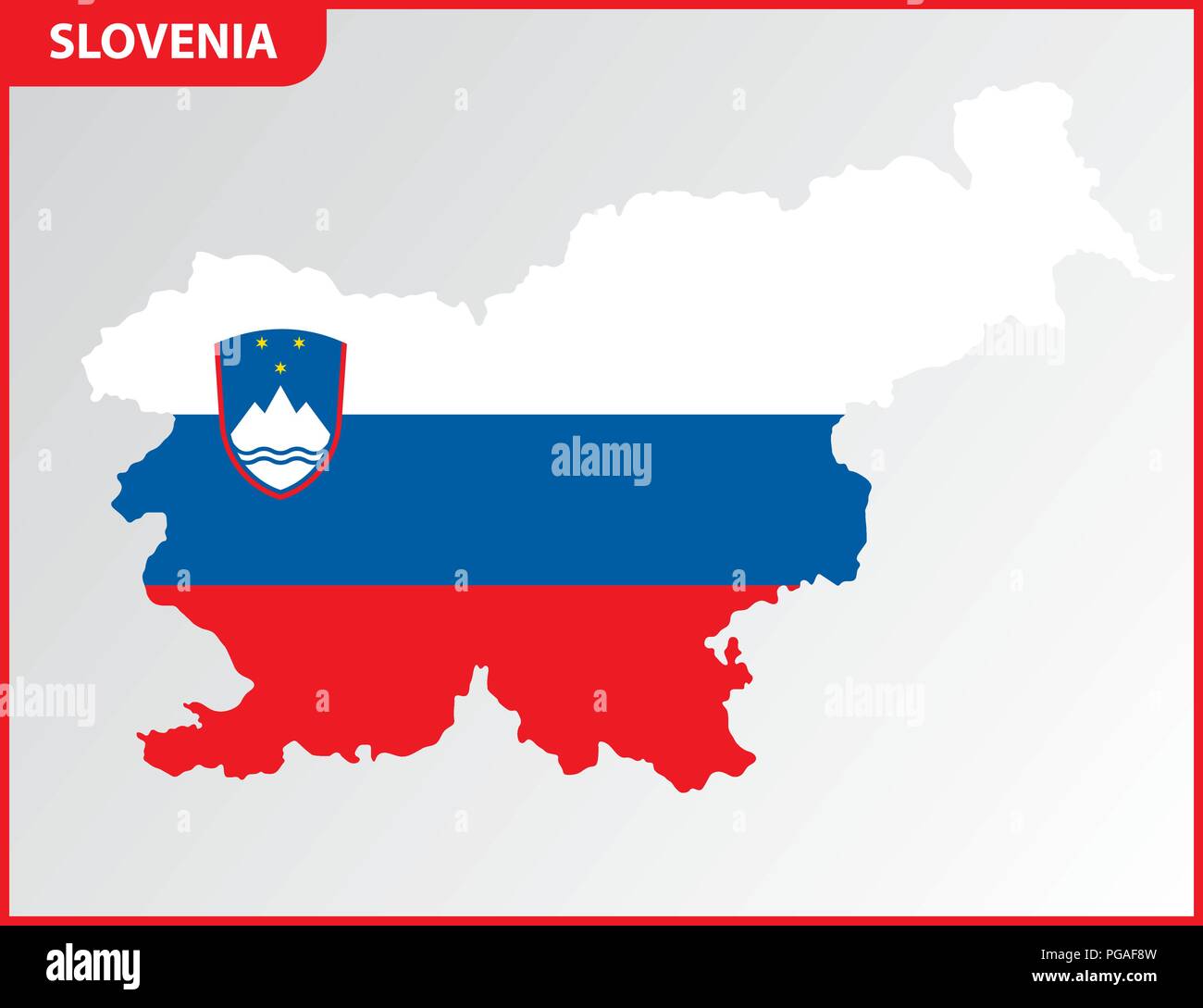 Slovenia political map capital ljubljana hi-res stock photography and ...