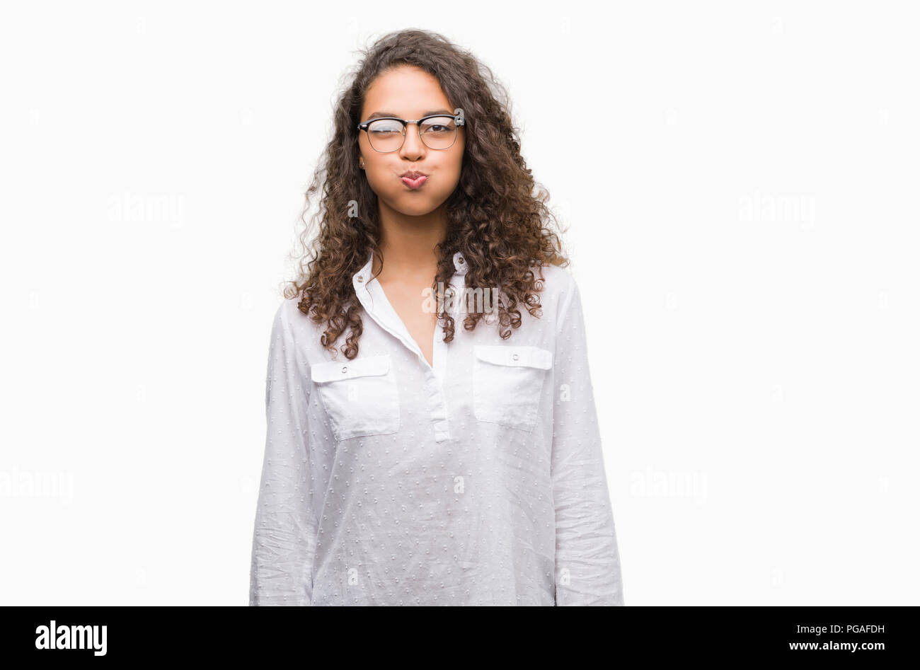 Woman air puff hi-res stock photography and images - Alamy