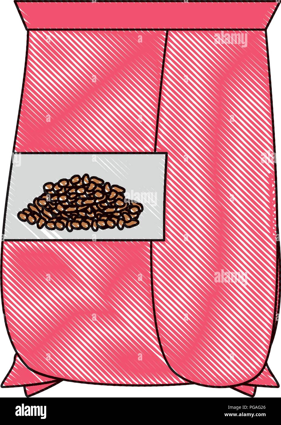 dog food bag over white background, vector illustration Stock Vector ...